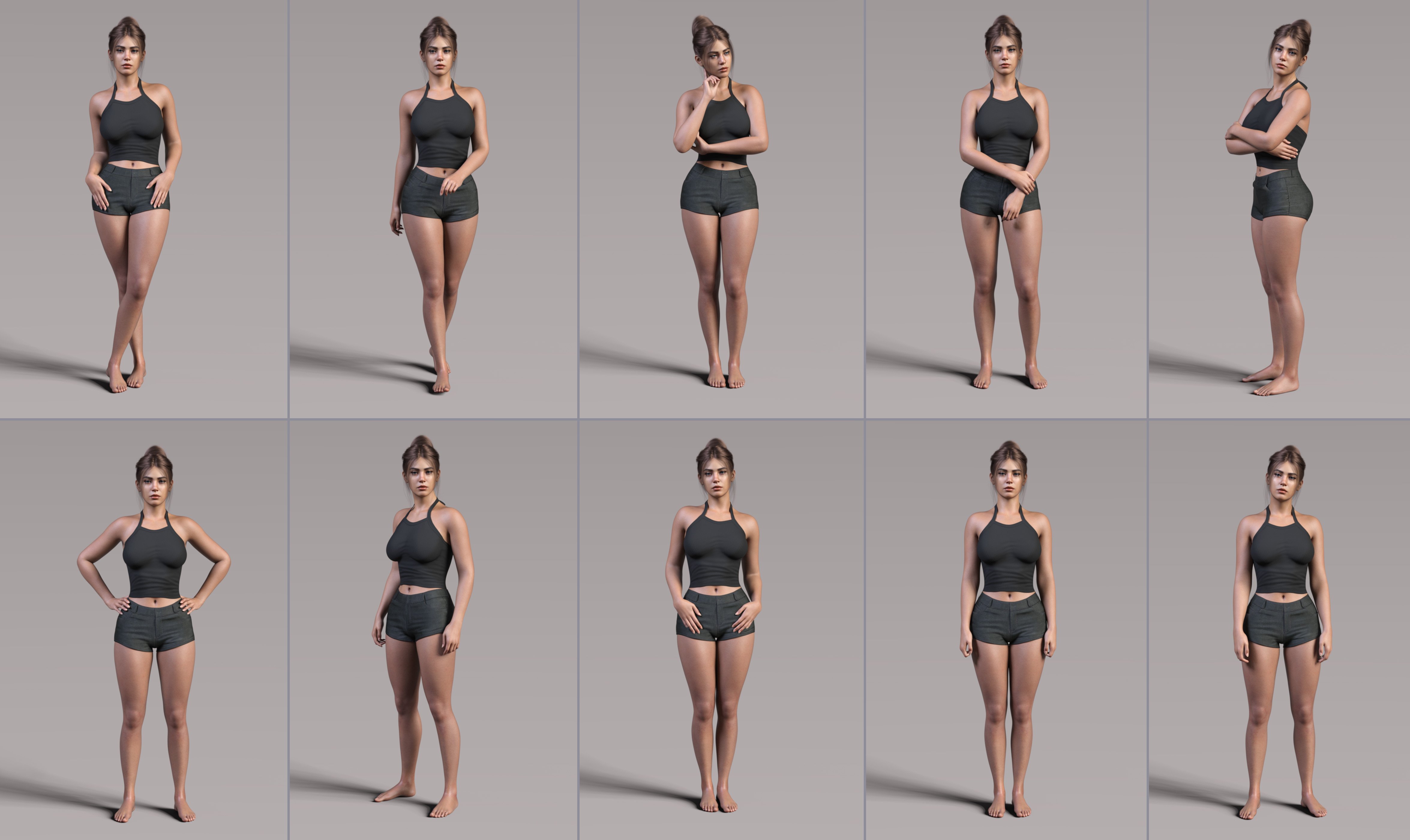 Z Universal Standing Pose Collection for Genesis 9 and 8 Female | Daz 3D