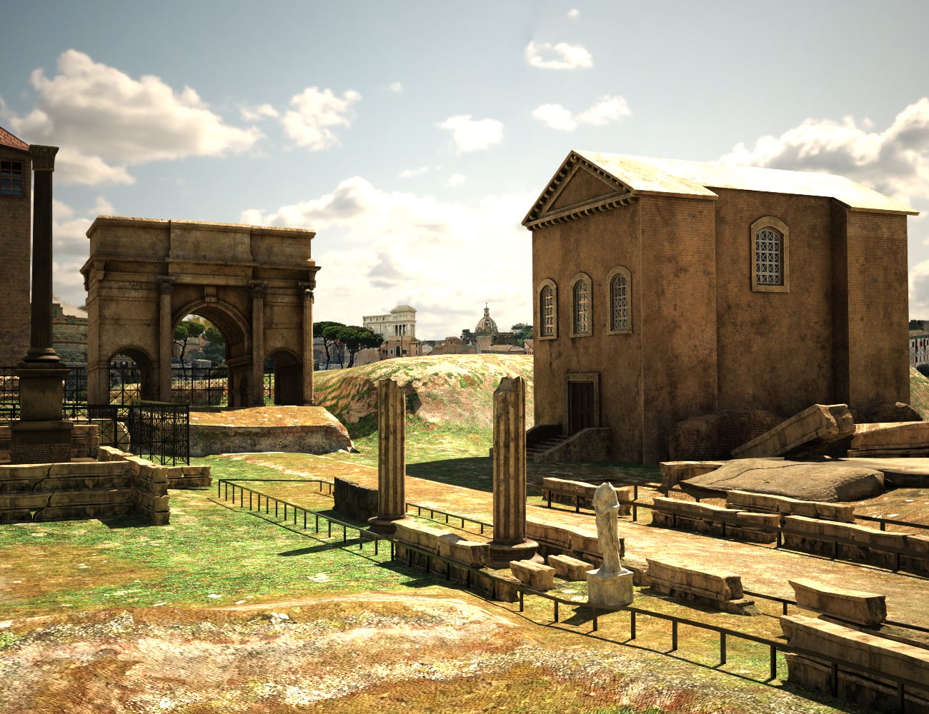 XI Roman Forum Ruined | Daz 3D