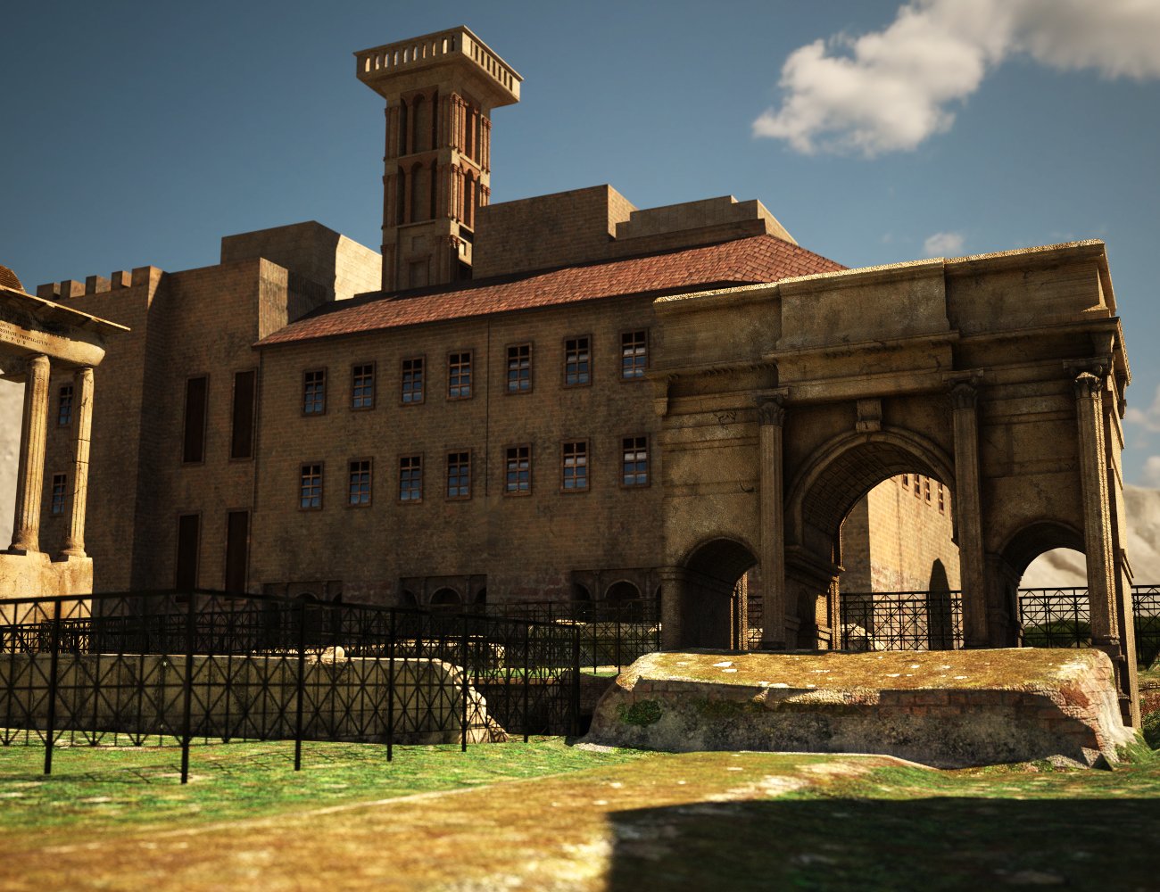 XI Roman Forum Ruined | Daz 3D