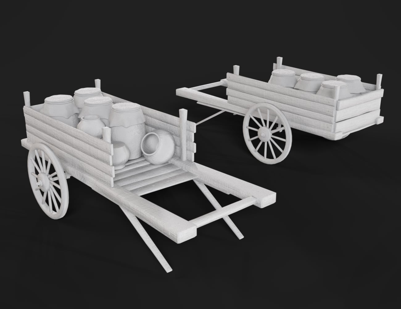 BW Medieval Transport Wagons Set 01 | Daz 3D