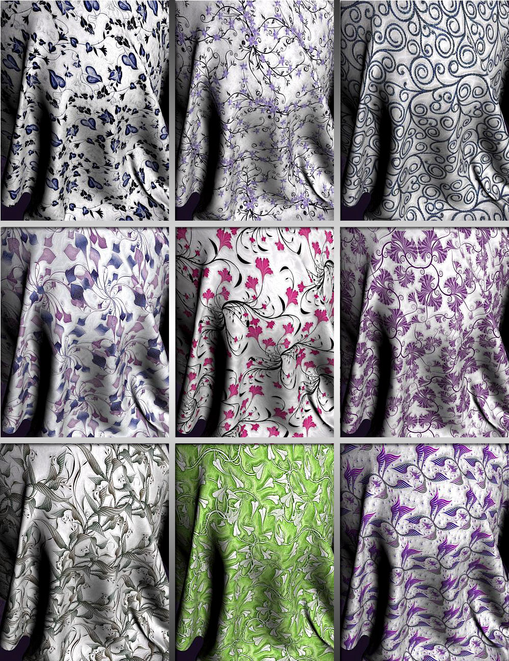 Mid-summer Monsoon Fabric Collection Merchant Resource | Daz 3D