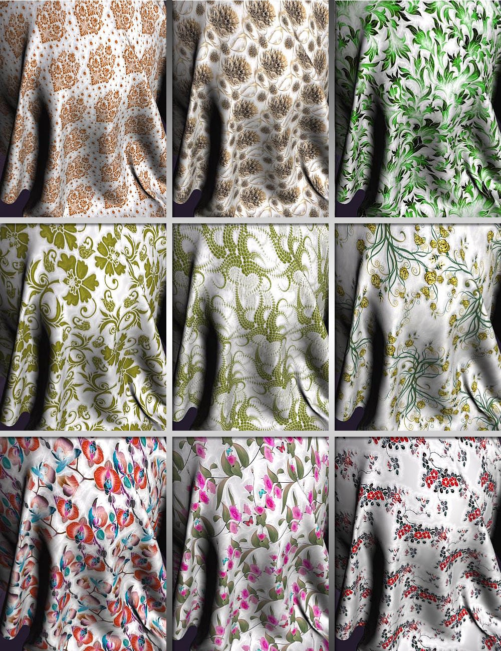 Mid-summer Monsoon Fabric Collection Merchant Resource | Daz 3D