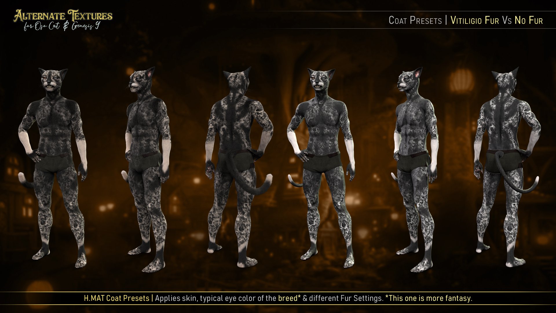 FPE Alternate Textures for Oso Cat and Genesis 9 | Daz 3D