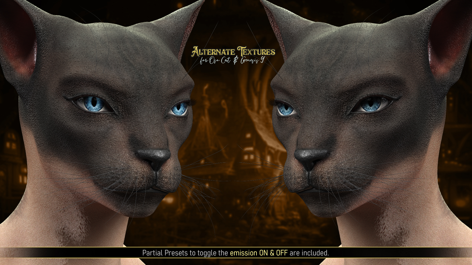 FPE Alternate Textures for Oso Cat and Genesis 9 | Daz 3D