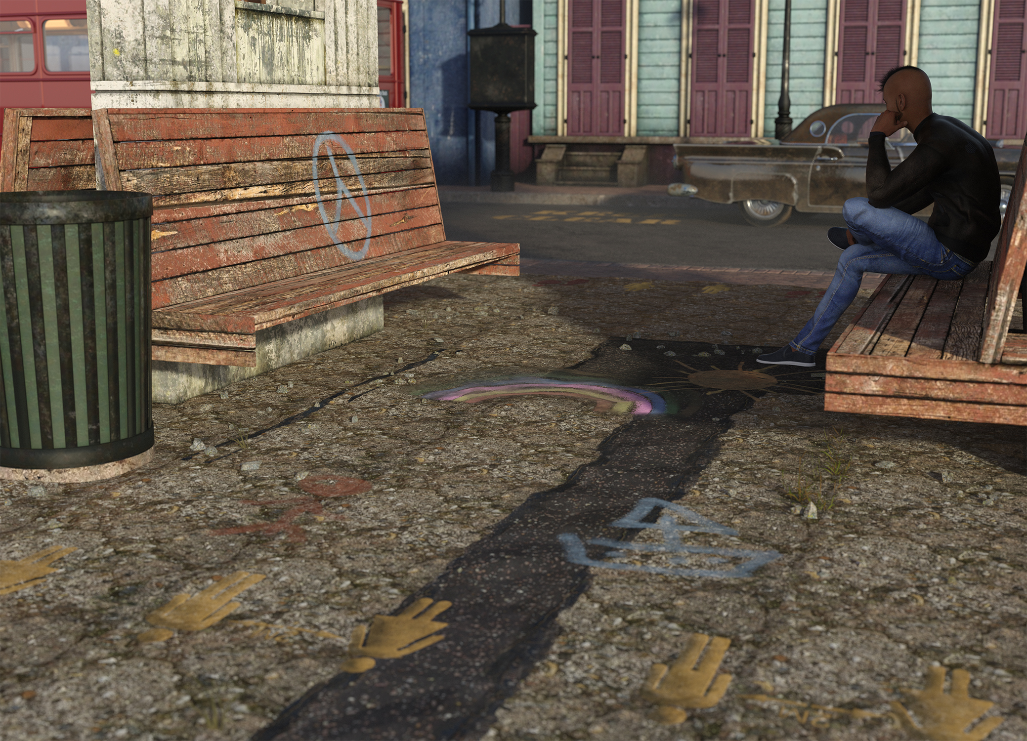 Pavement Art and Graffiti Decals | Daz 3D