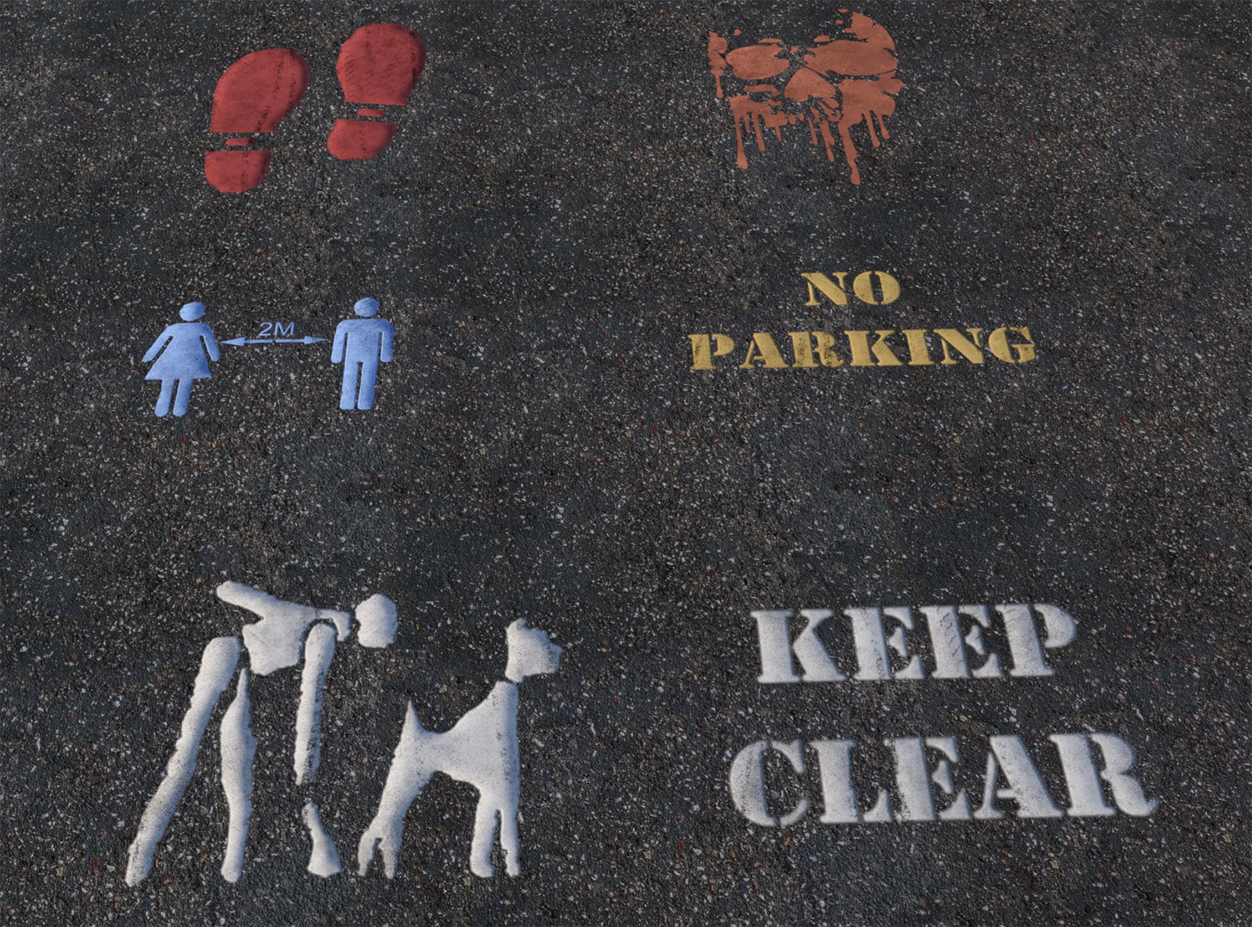 Pavement Art and Graffiti Decals | Daz 3D