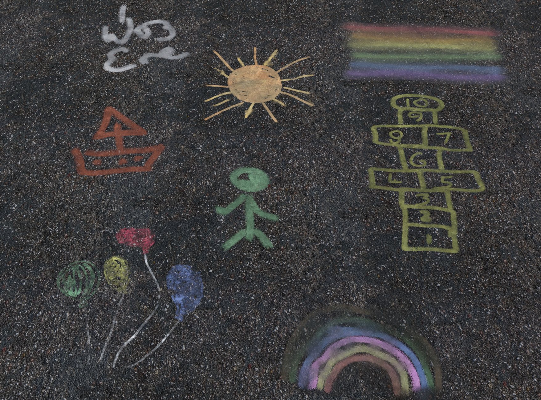 Pavement Art and Graffiti Decals | Daz 3D