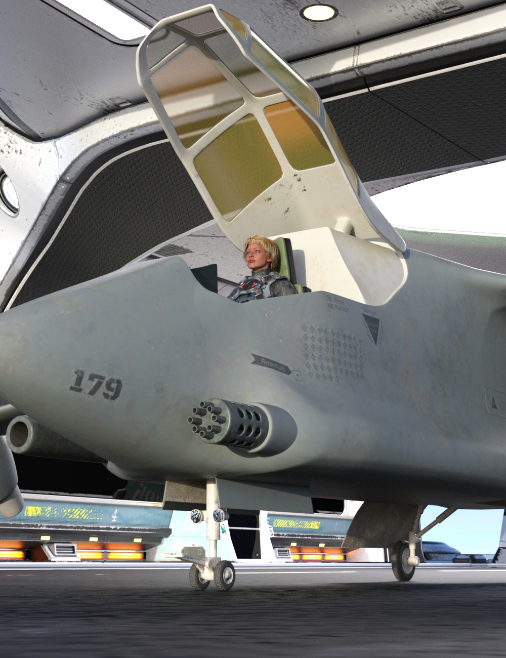 A-34 Warthog Close Attack Craft | Daz 3D