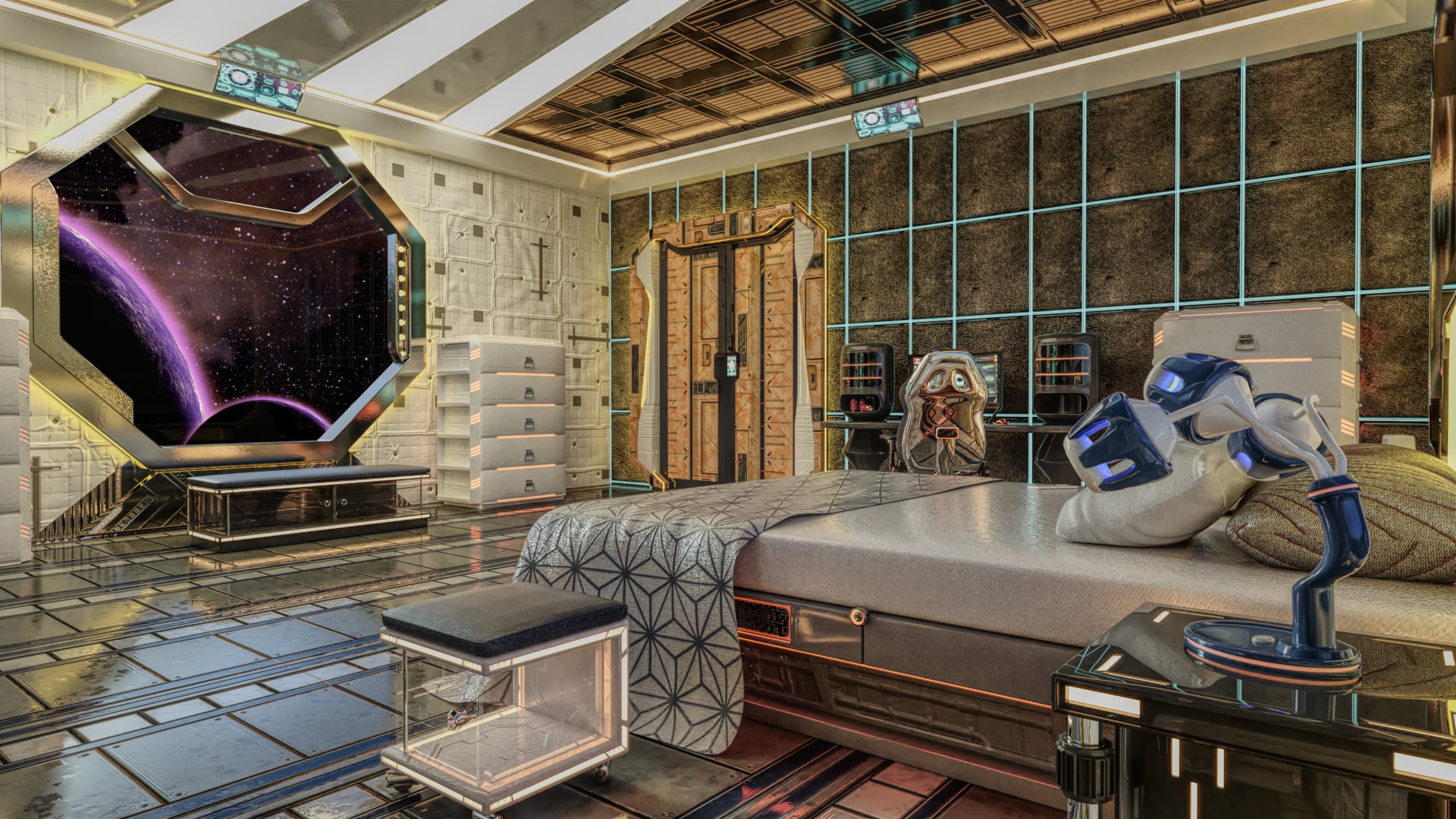 Gravity Space Bedroom | Daz 3D