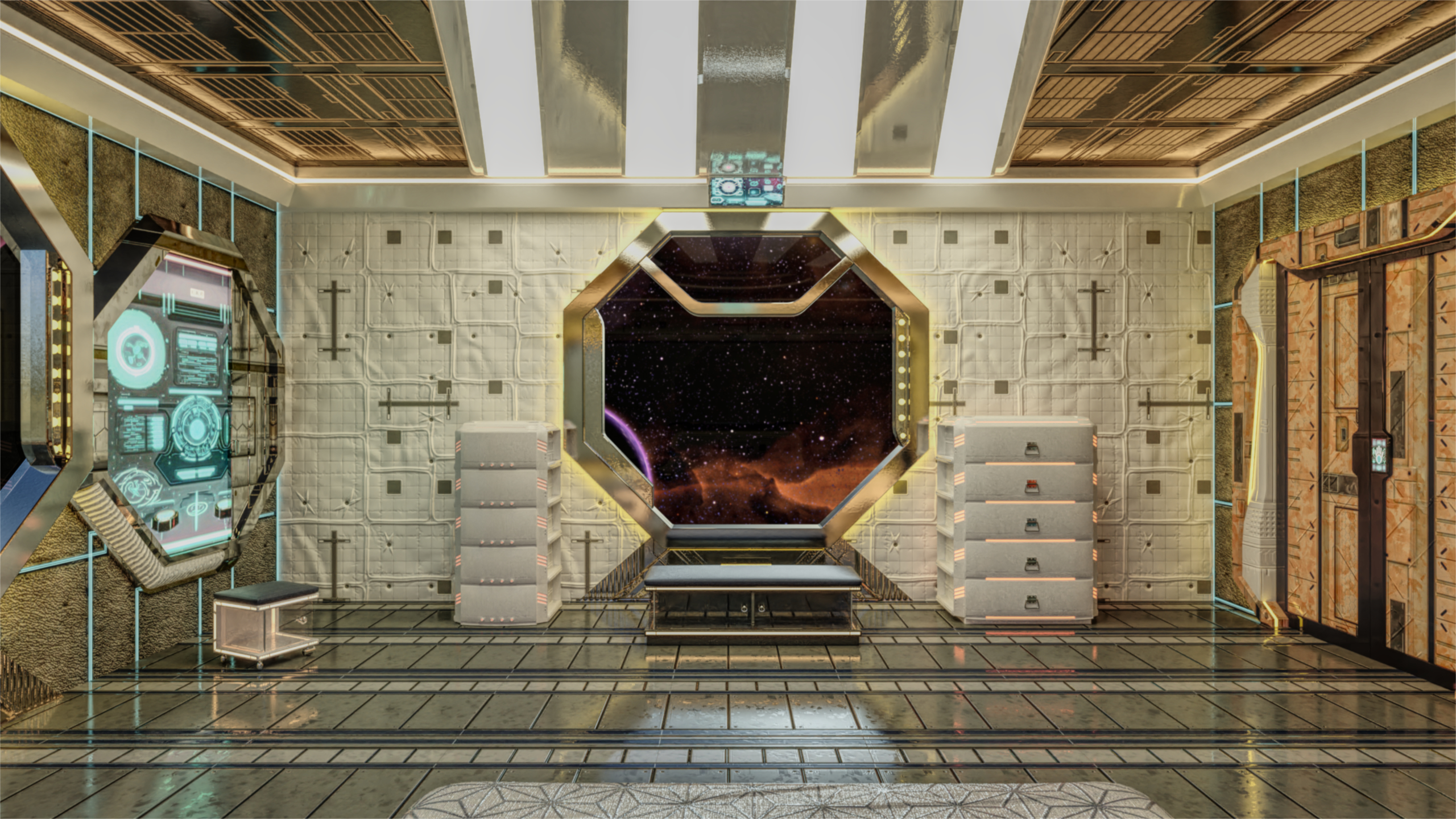 Gravity Space Bedroom | Daz 3D