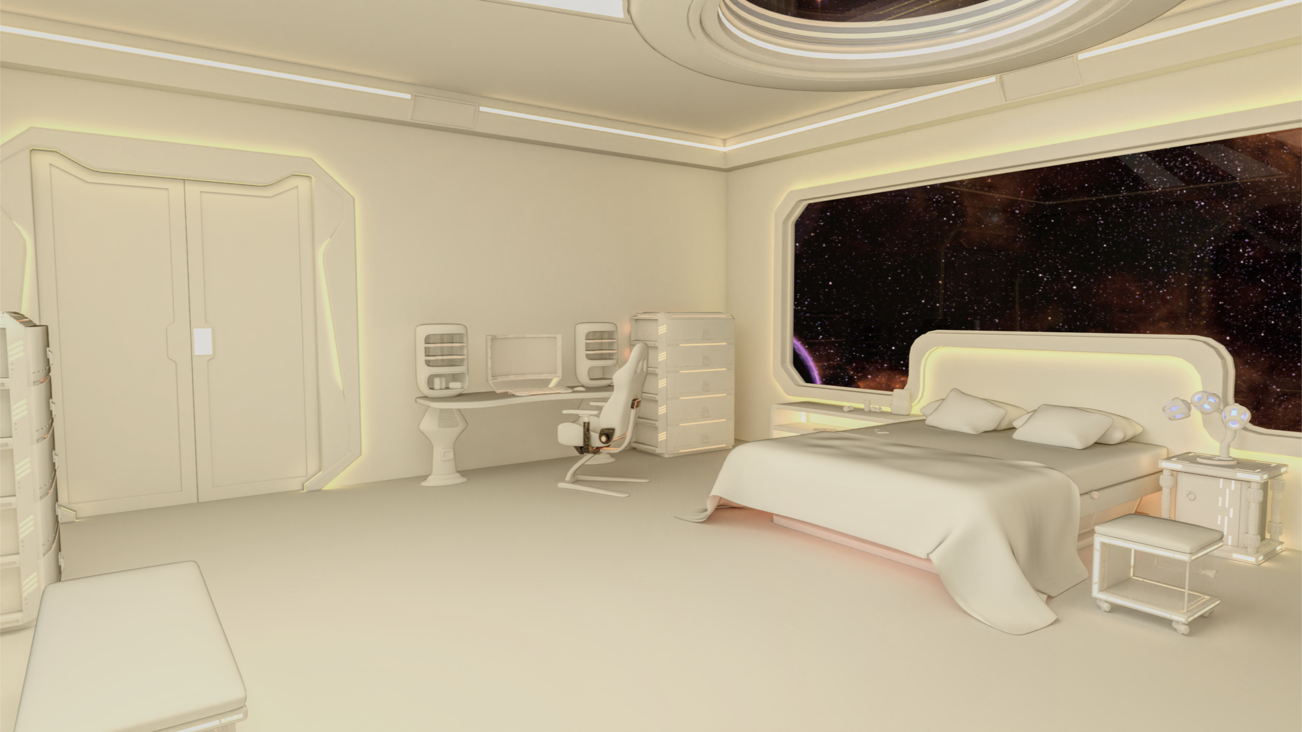 Gravity Space Bedroom | Daz 3D