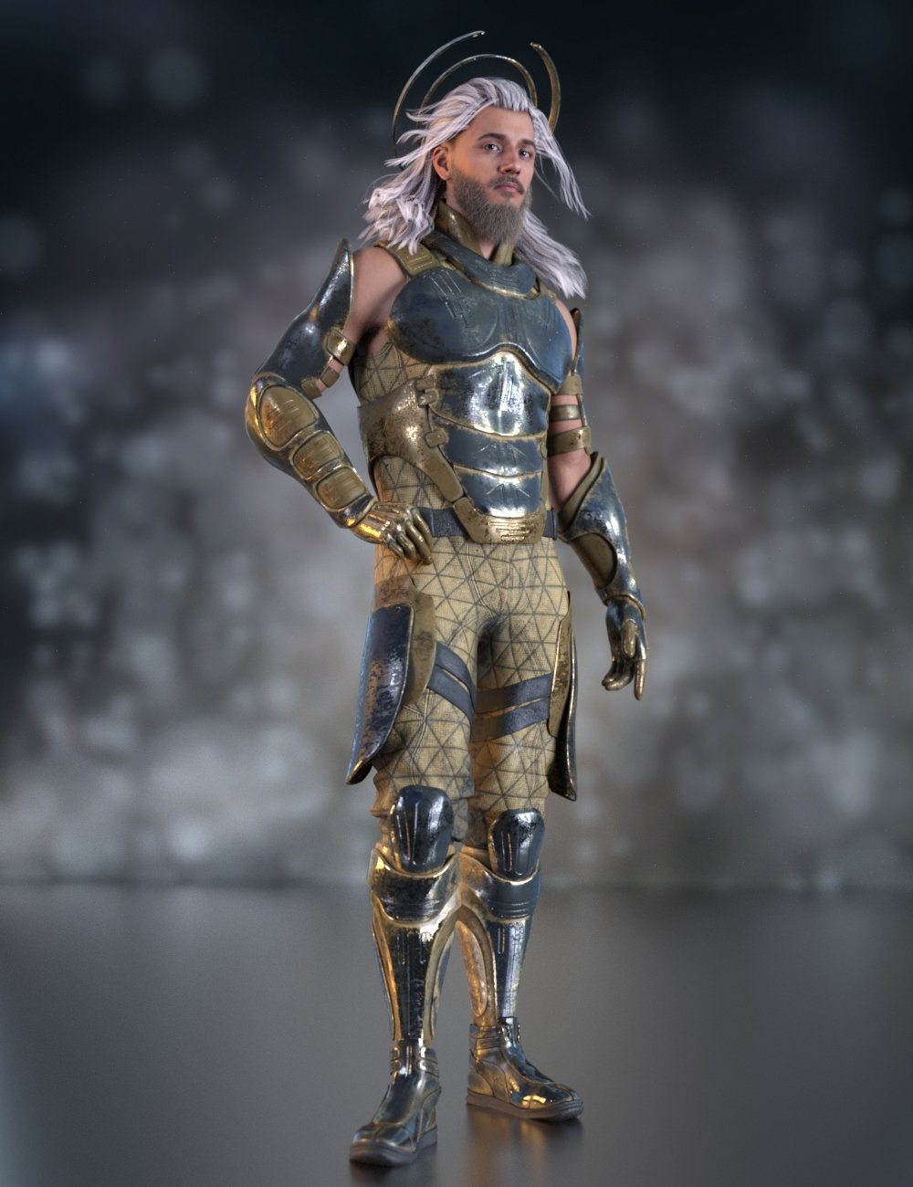 Sci-Fi God Armor Outfit for Genesis 9 | Daz 3D