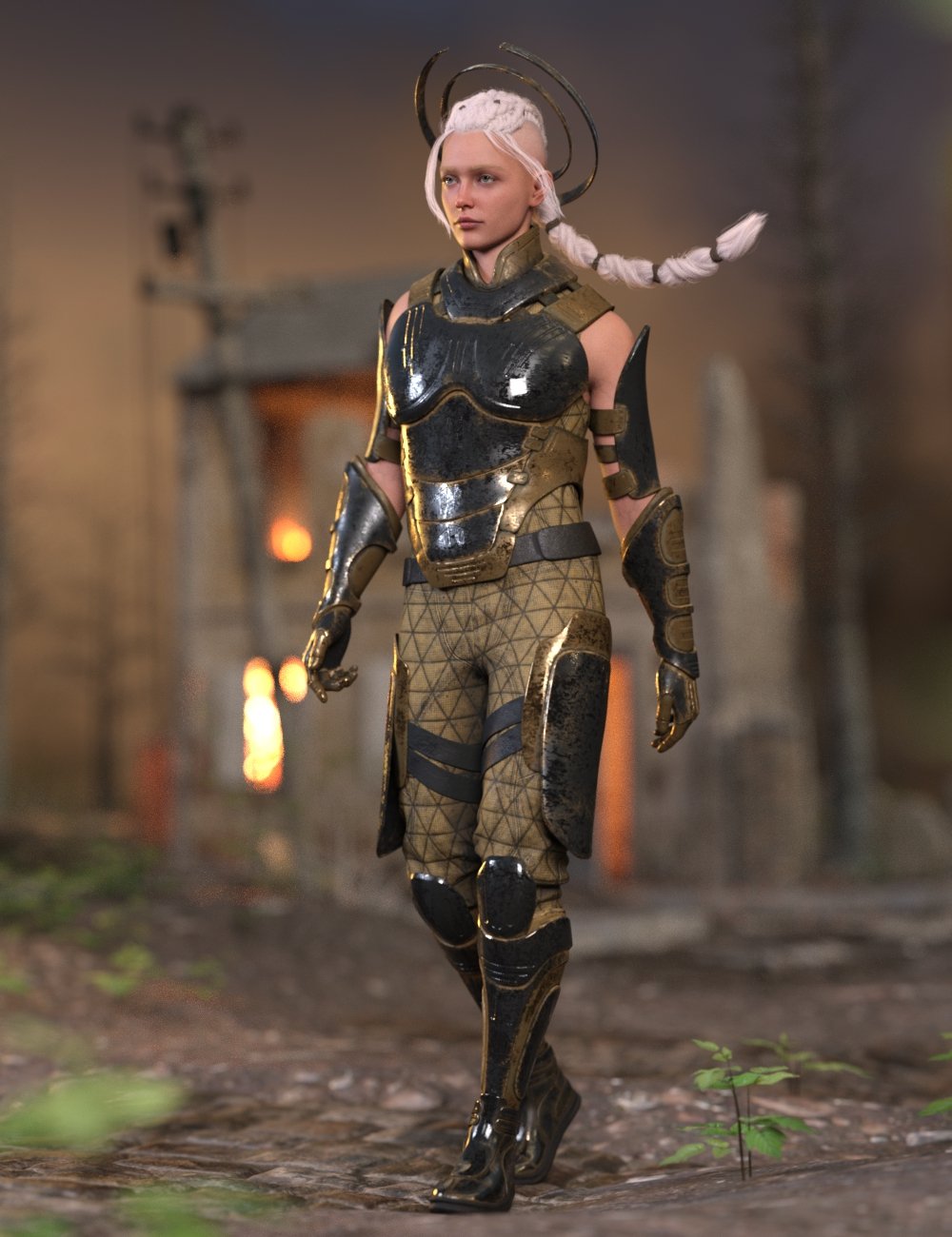 Sci-Fi God Armor Outfit for Genesis 9 | Daz 3D