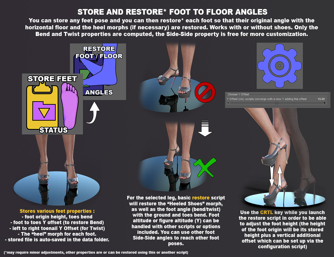 Face To Face Autopose Legs For Genesis 9 | Daz 3D