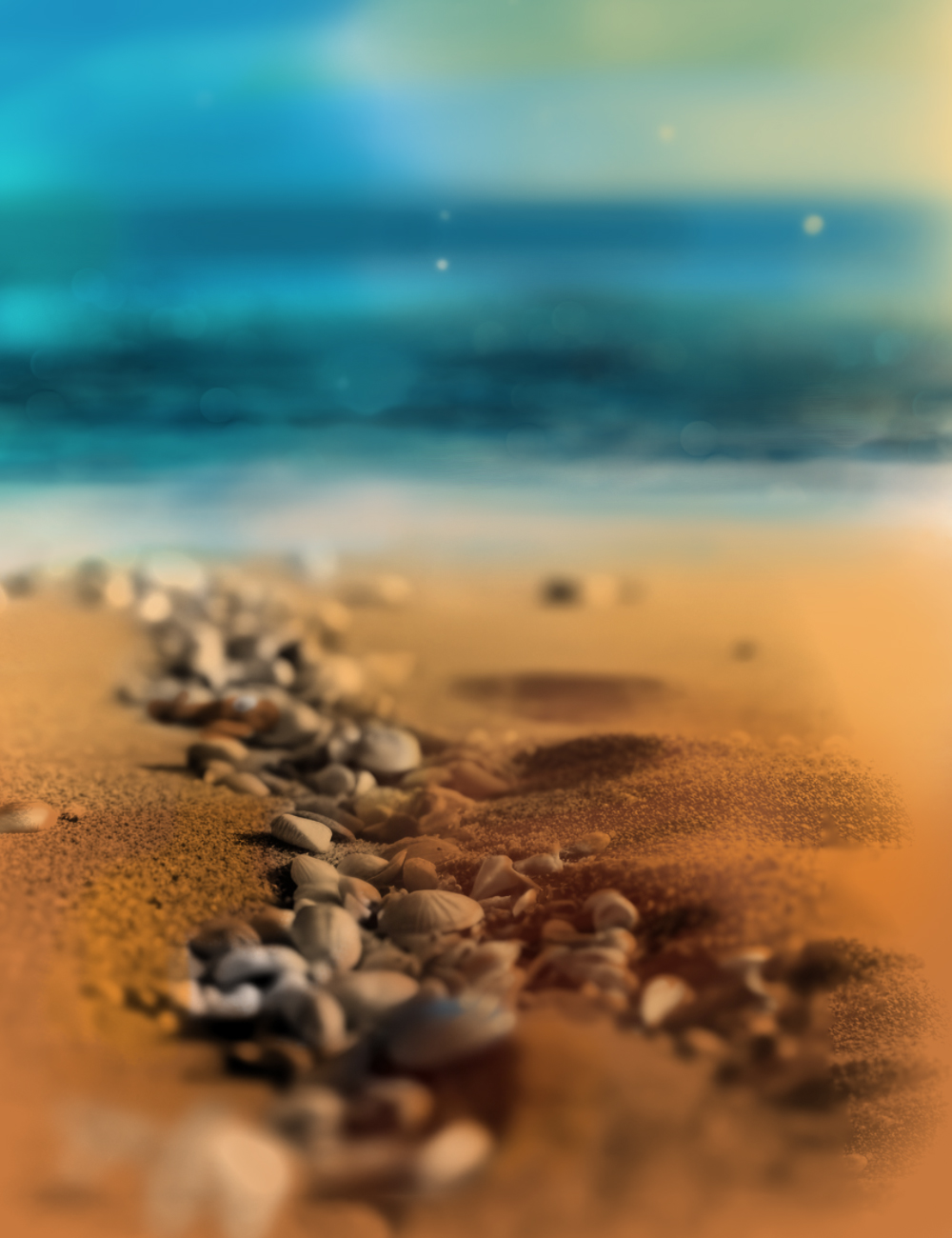 GNBD Bokeh Beach Brushes, Mockups, Patterns and PS CC Actions | Daz 3D