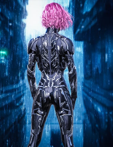 Futuristic Suit Outfit for Genesis 9 Texture Add-On | Daz 3D
