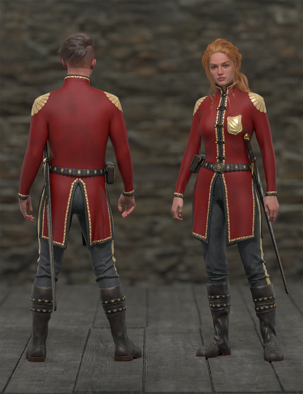 dForce Padded Armor and Chainmail for Genesis 9 | Daz 3D