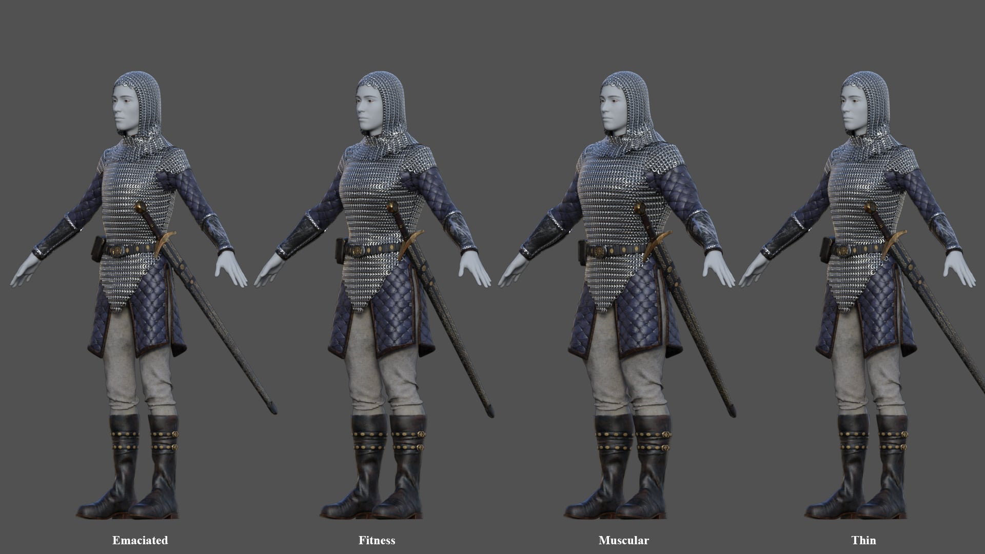 dForce Padded Armor and Chainmail for Genesis 9 | Daz 3D