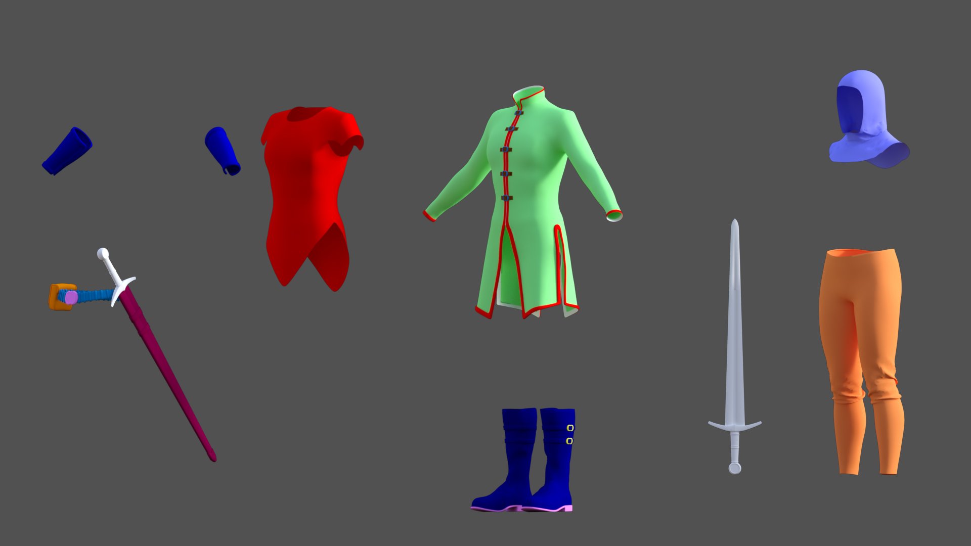 dForce Padded Armor and Chainmail for Genesis 9 | Daz 3D