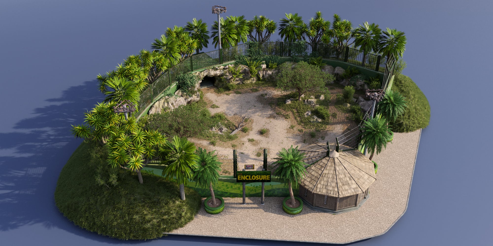 The Enclosure for Zoo Pool | Daz 3D