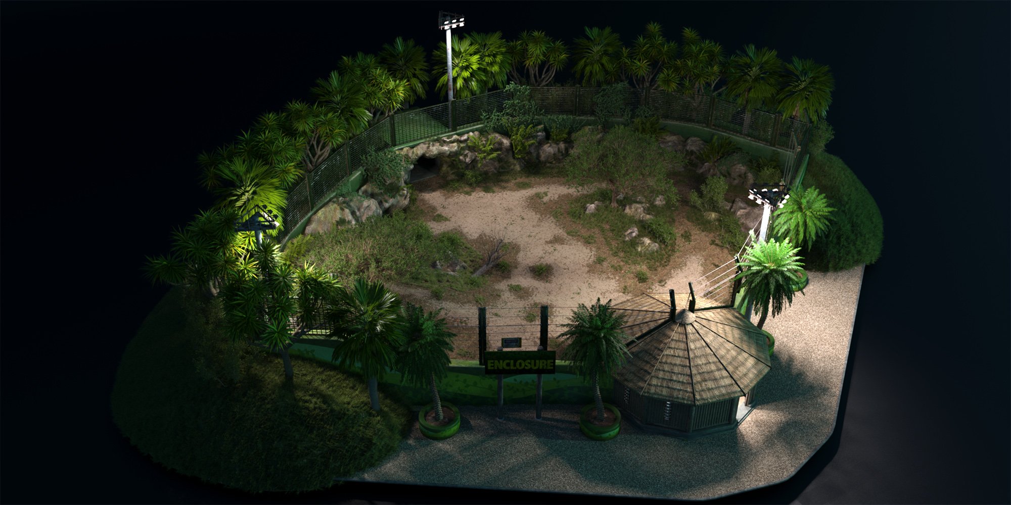 The Enclosure for Zoo Pool | Daz 3D