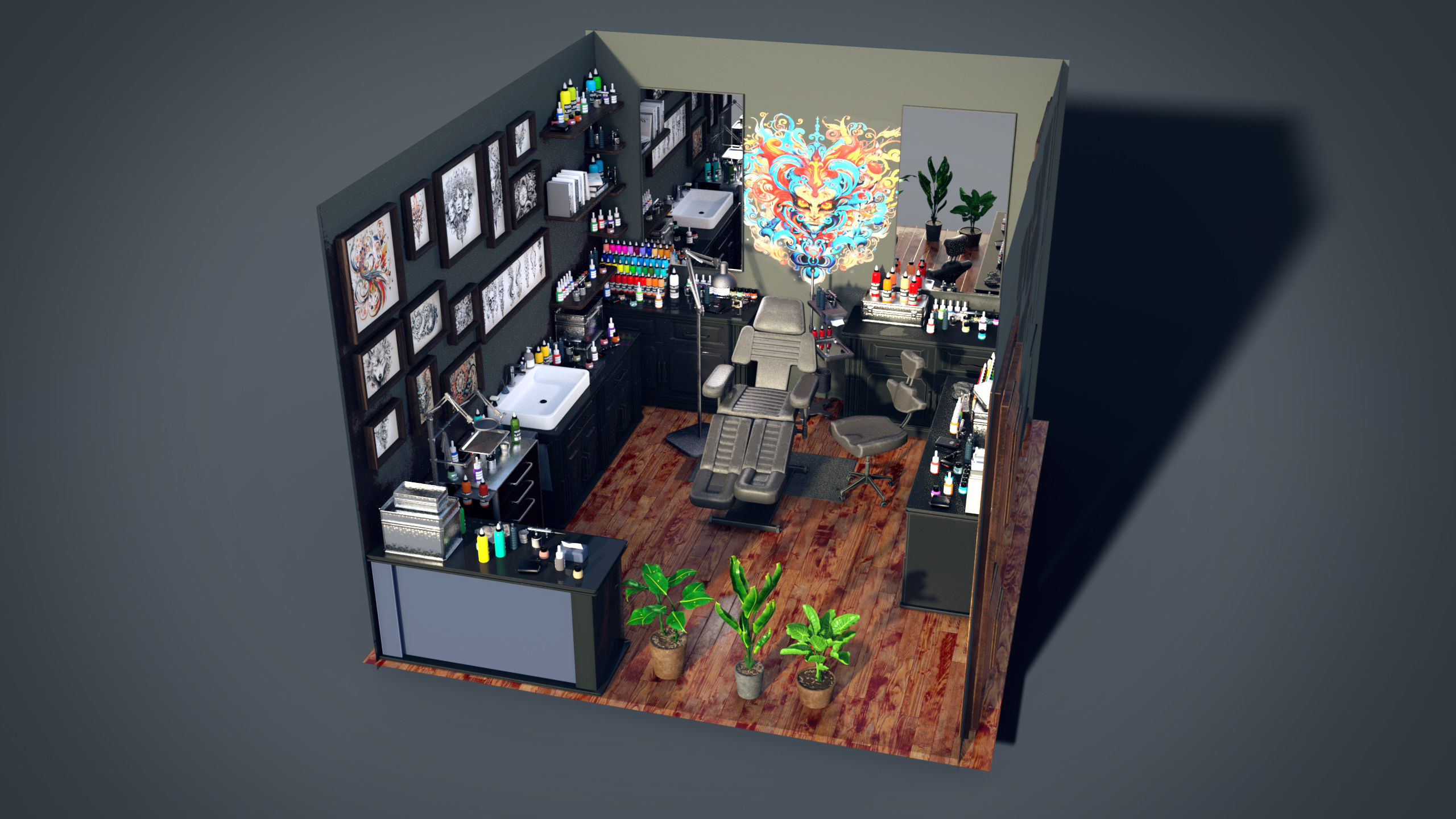 Trendy Tattoo Shop | Daz 3D