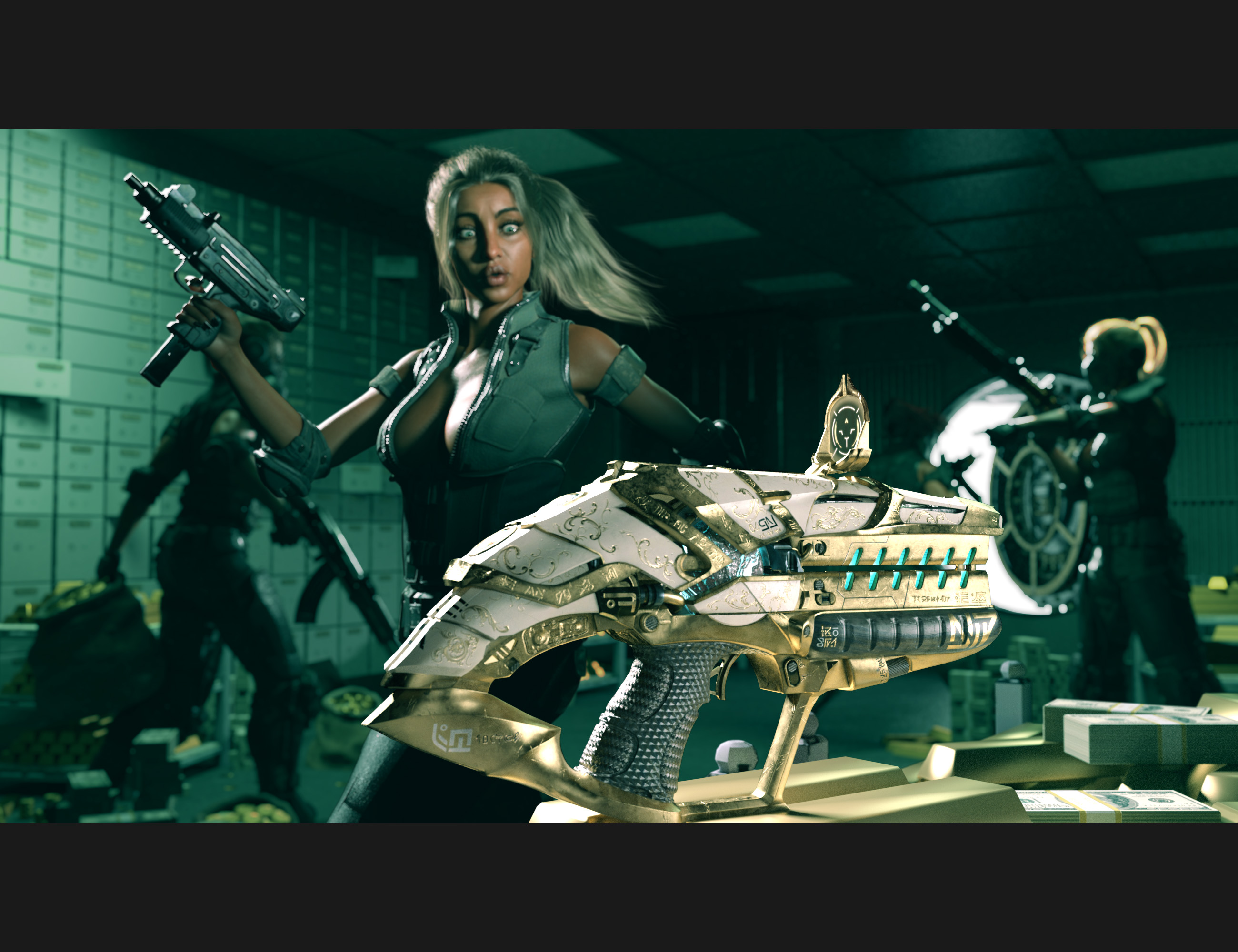 Punkish Alien Pistol | Daz 3D