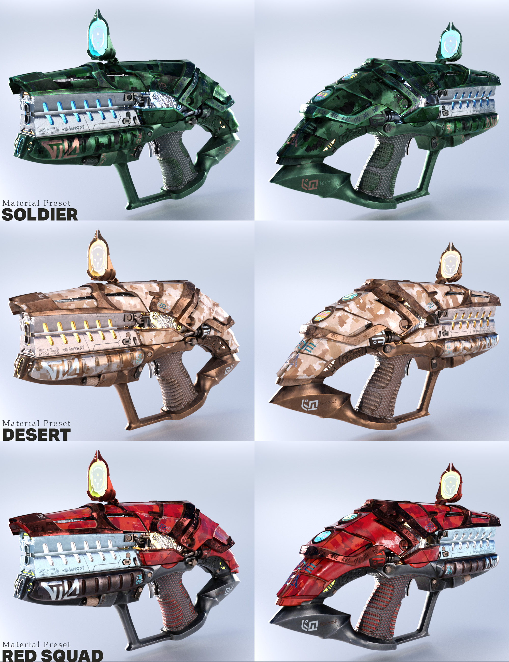 Punkish Alien Pistol | Daz 3D