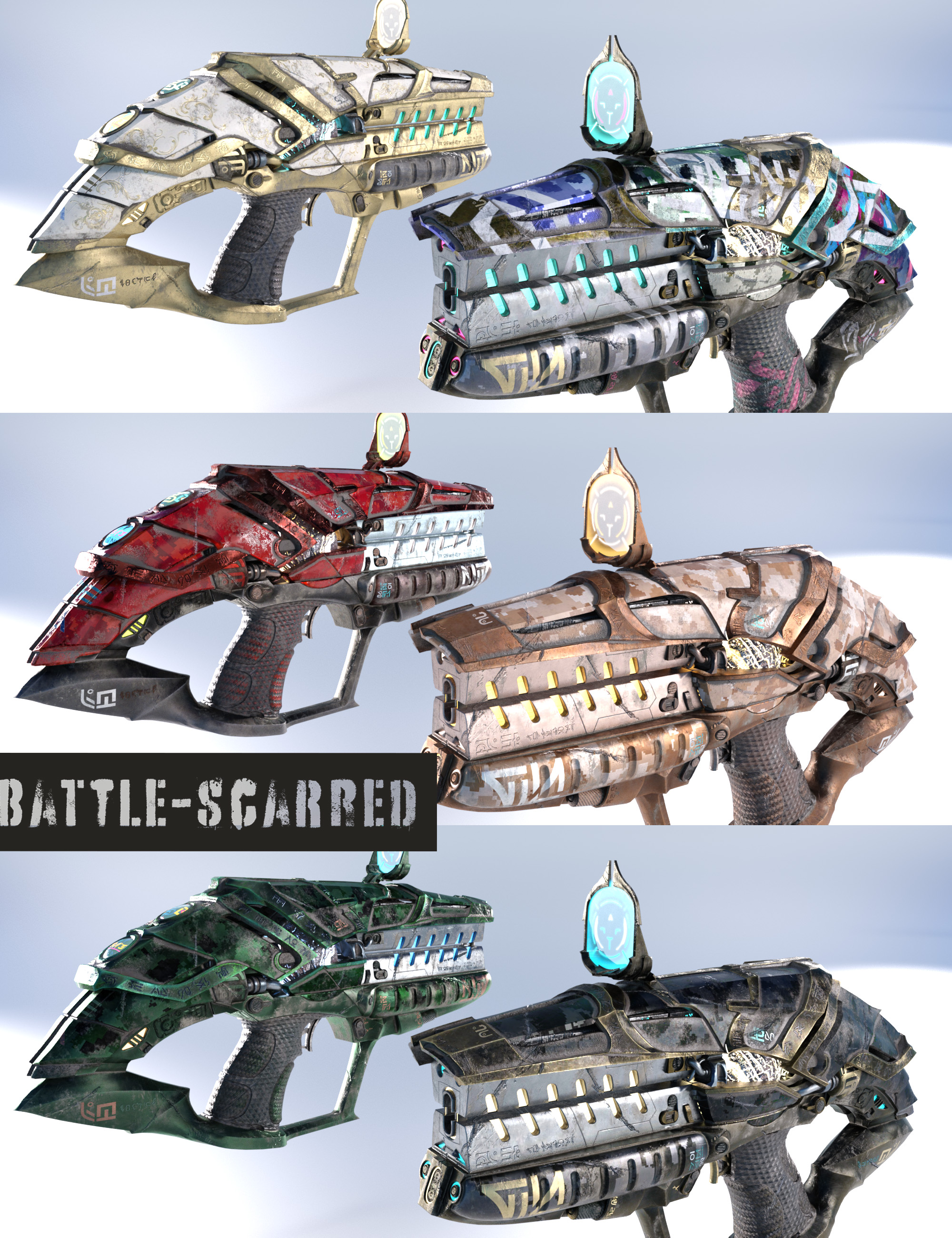 Punkish Alien Pistol | Daz 3D