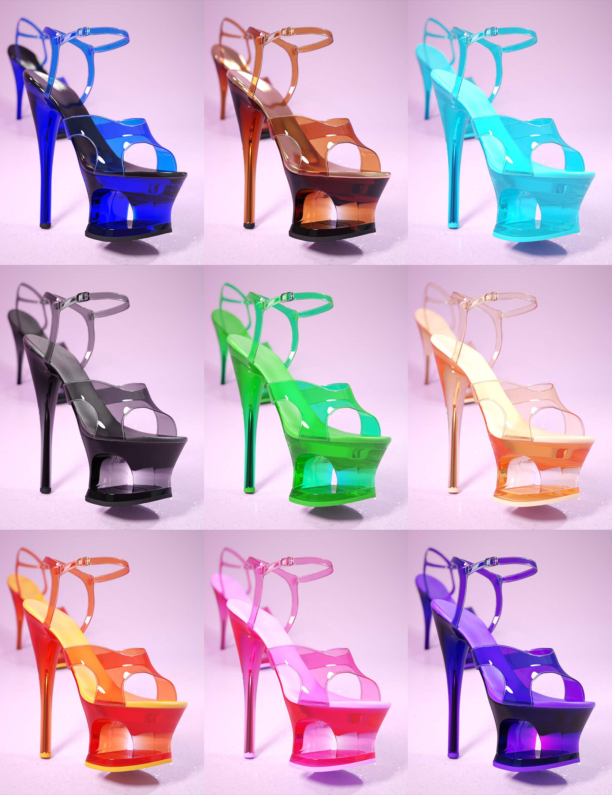 Cynthia High Heels For Genesis 9 | Daz 3D