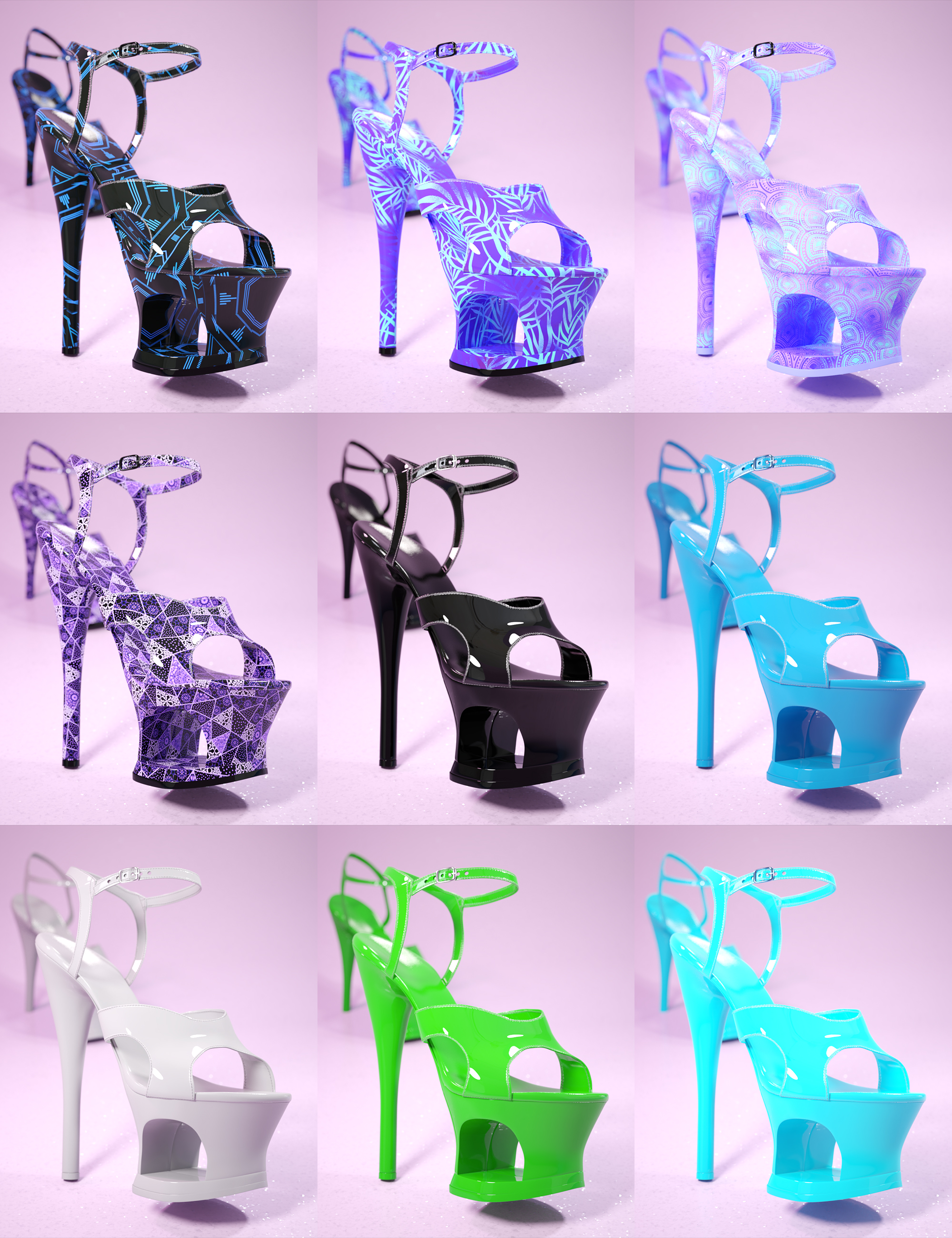 Cynthia High Heels For Genesis 9 | Daz 3D
