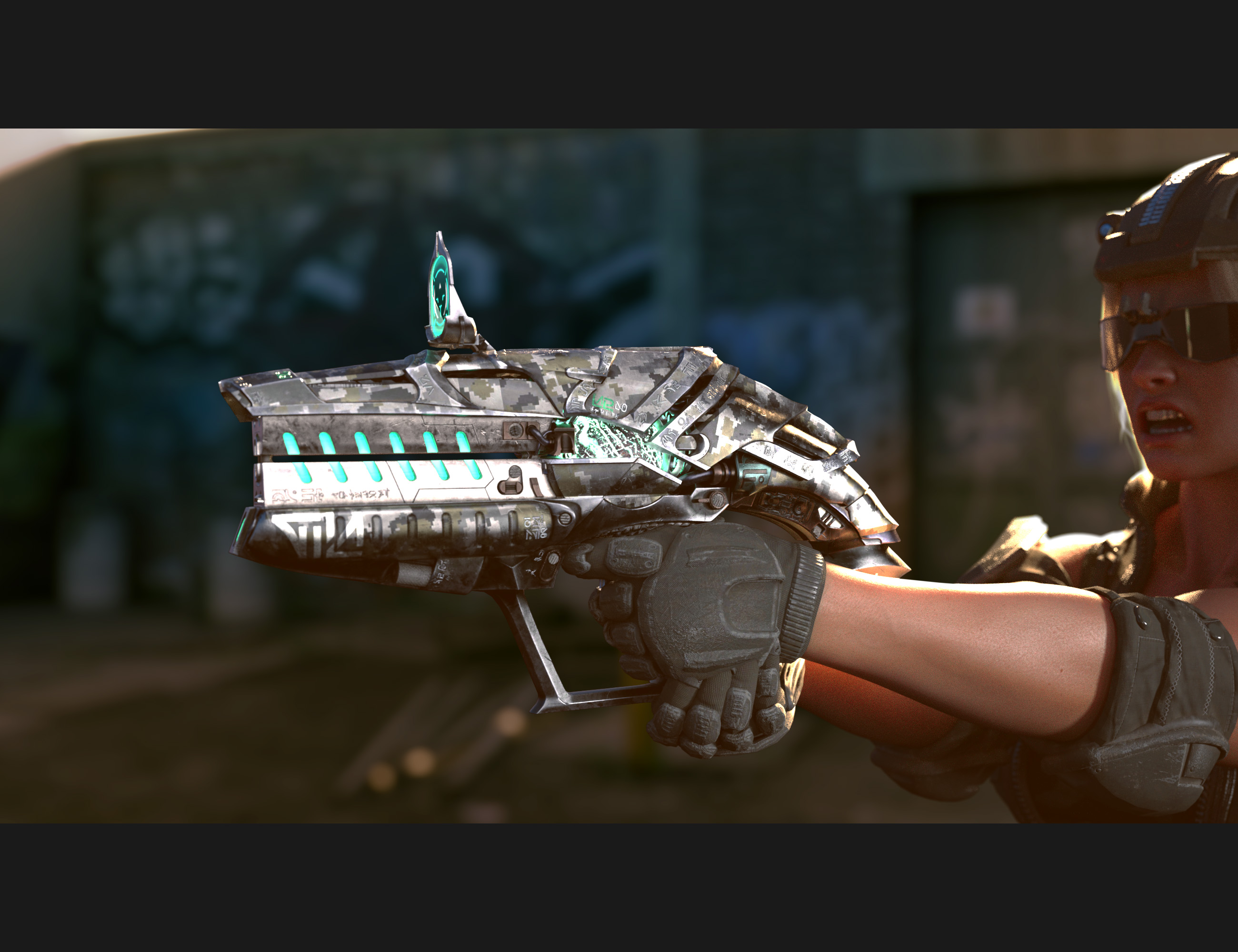 Extra Textures for Punkish Alien Pistol | Daz 3D
