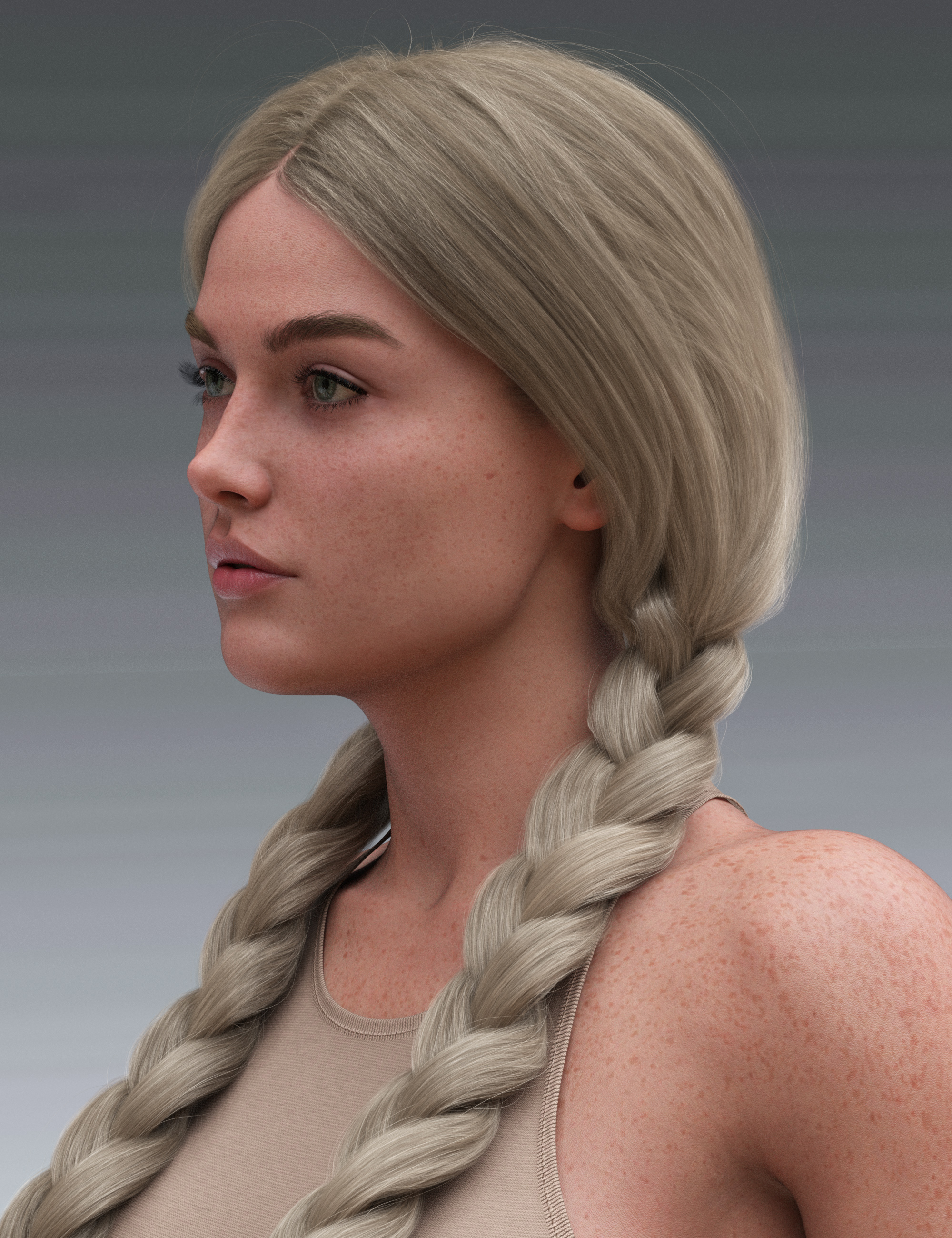 Long Braids Hair for Genesis 9 | Daz 3D