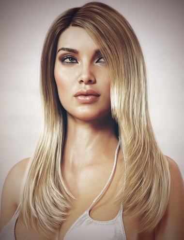 dForce Classic Long Side Bangs Hair for Genesis 9 and 8 Female | Daz 3D