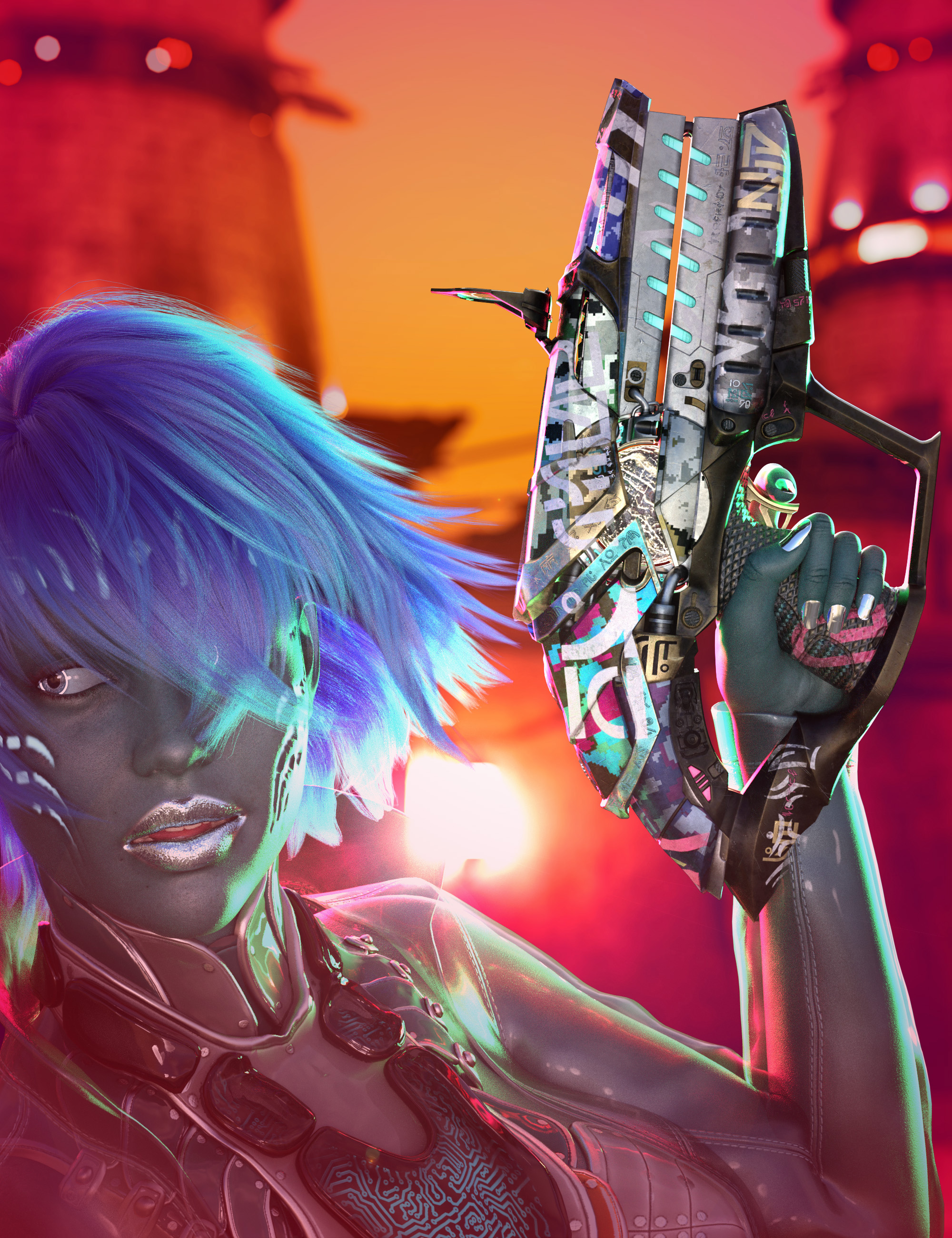 Punkish Alien Gun Collection | Daz 3D