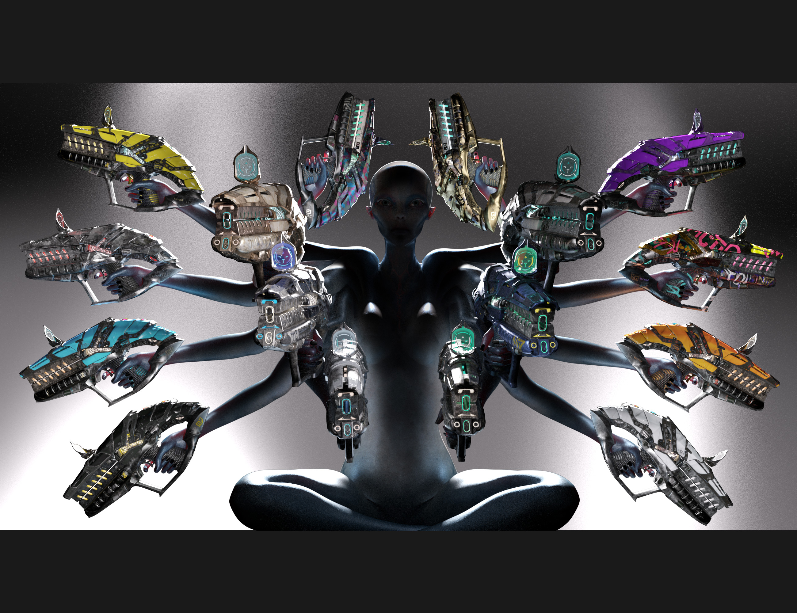 Punkish Alien Gun Collection | Daz 3D