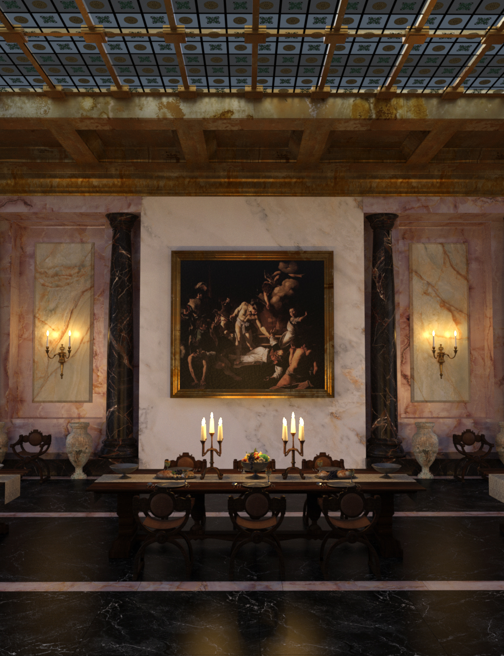 Caravaggio Hall | Daz 3D