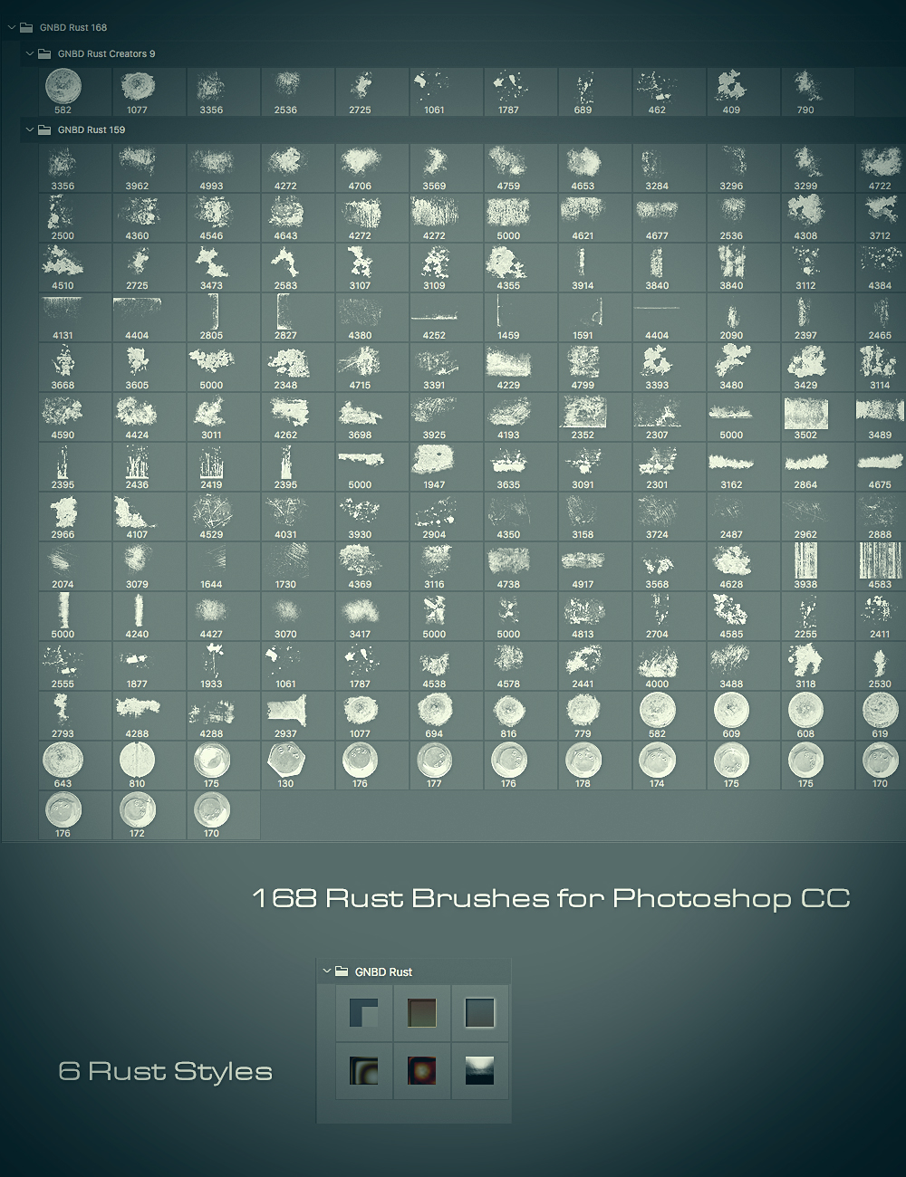 GNBD Rust Brushes and Styles | Daz 3D