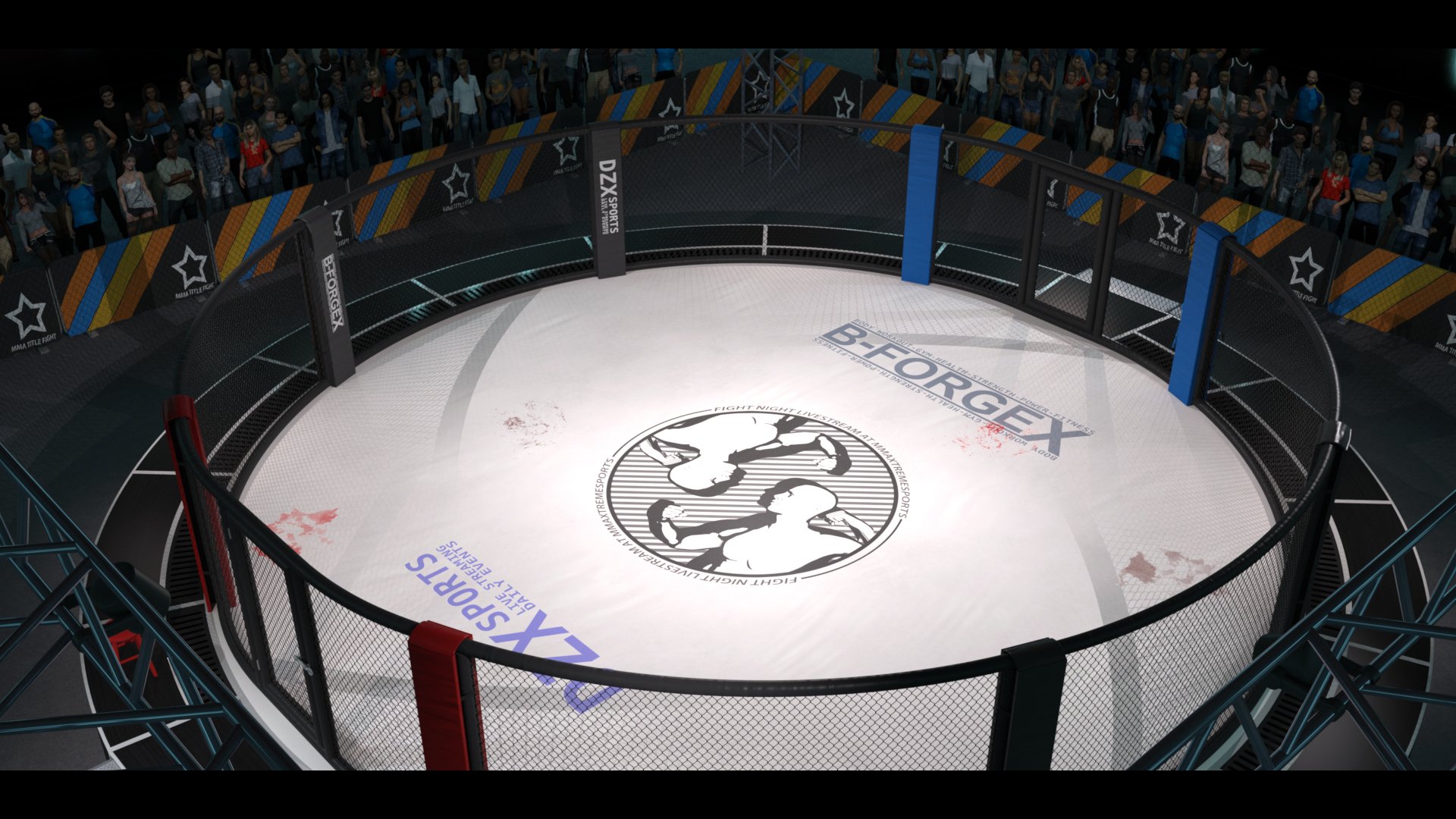FM MMA Arena Addon: Circular Cage | Daz 3D