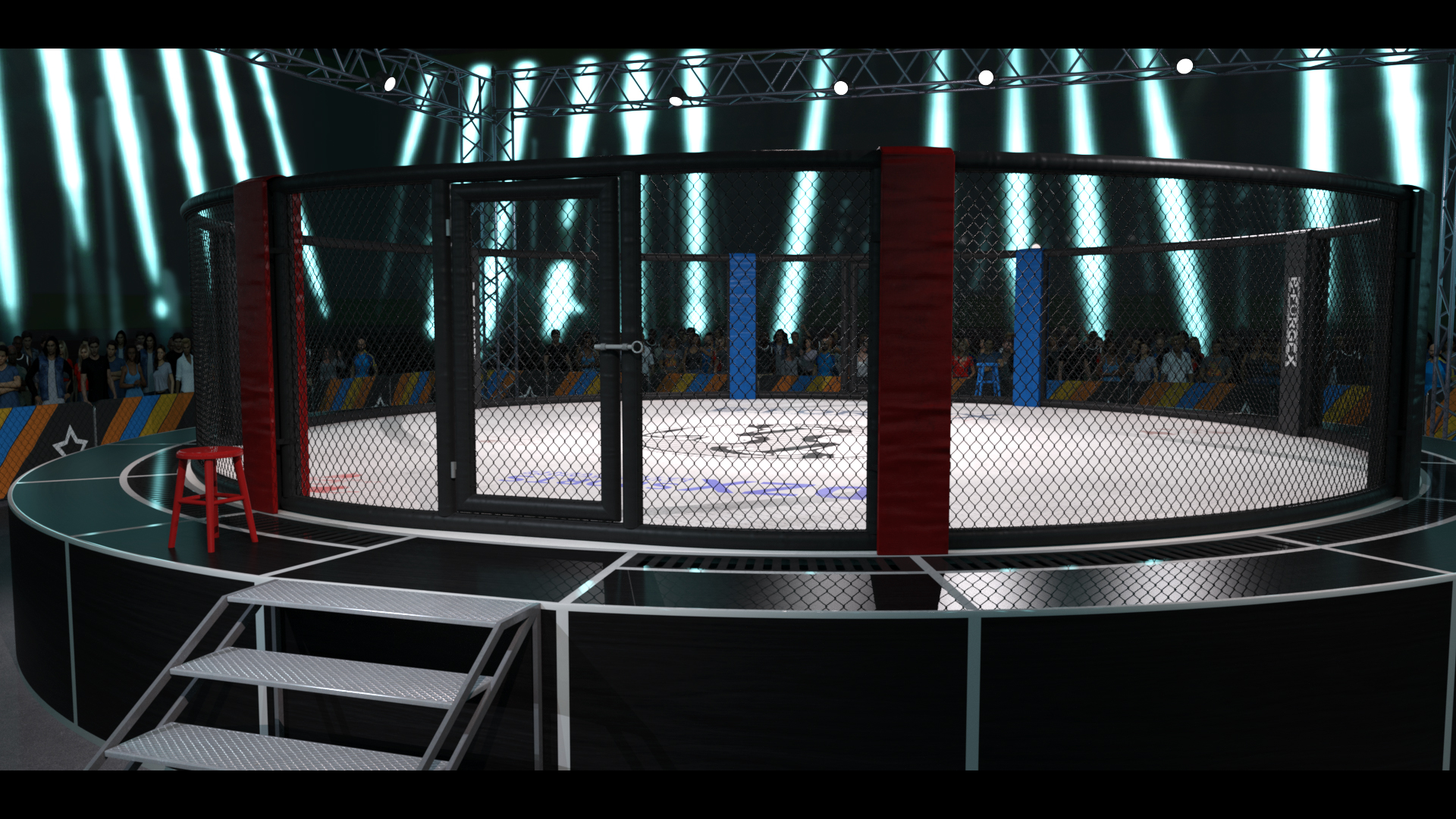 FM MMA Arena Addon: Circular Cage | Daz 3D