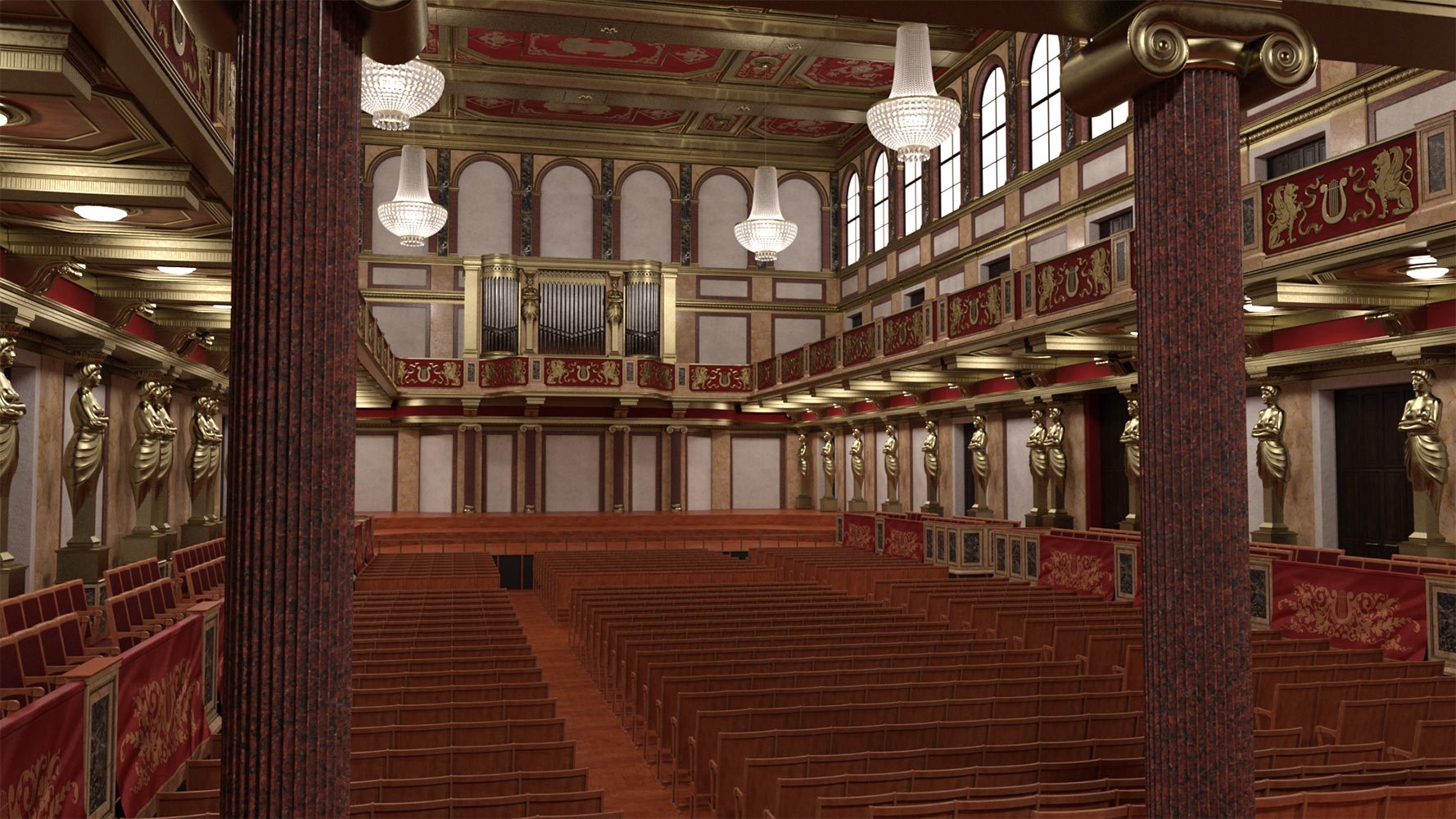 Golden Hall | Daz 3D