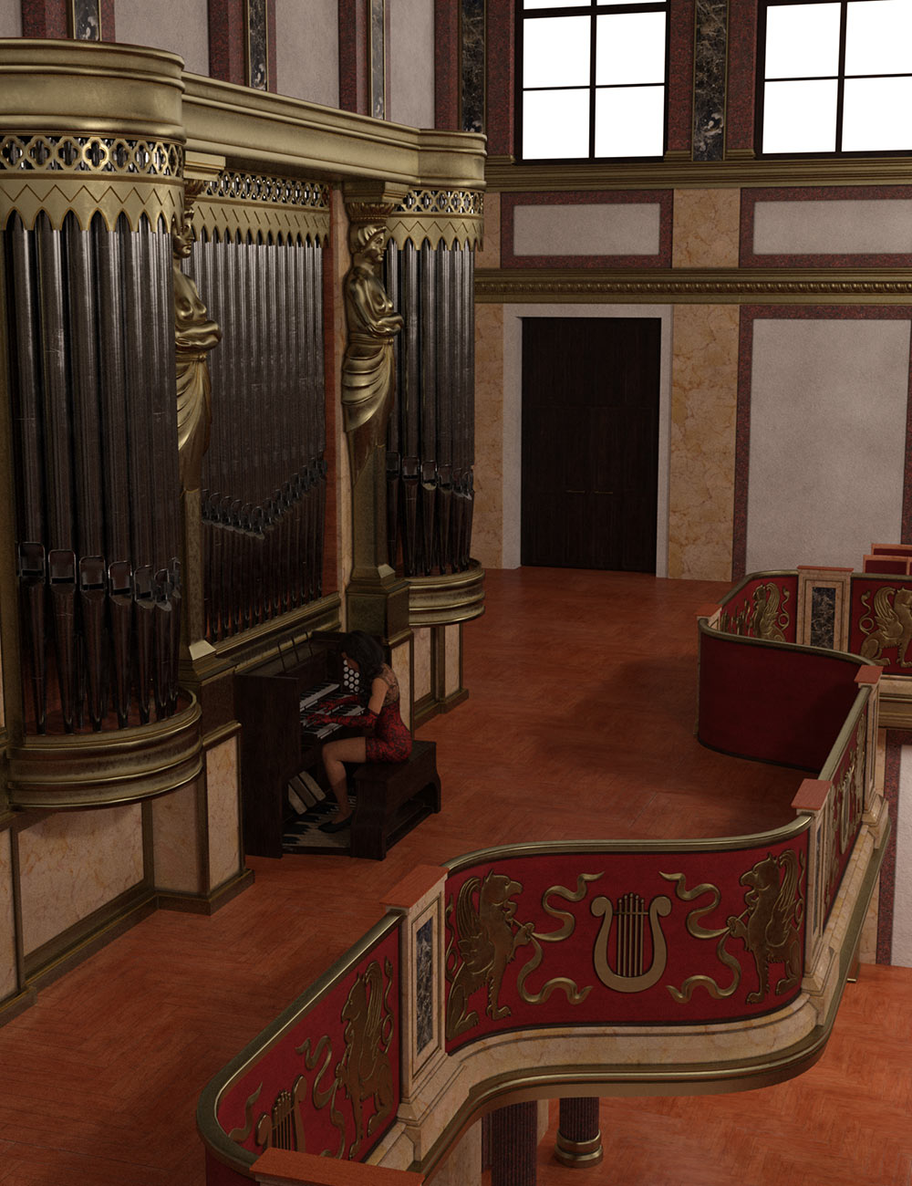 Golden Hall | Daz 3D