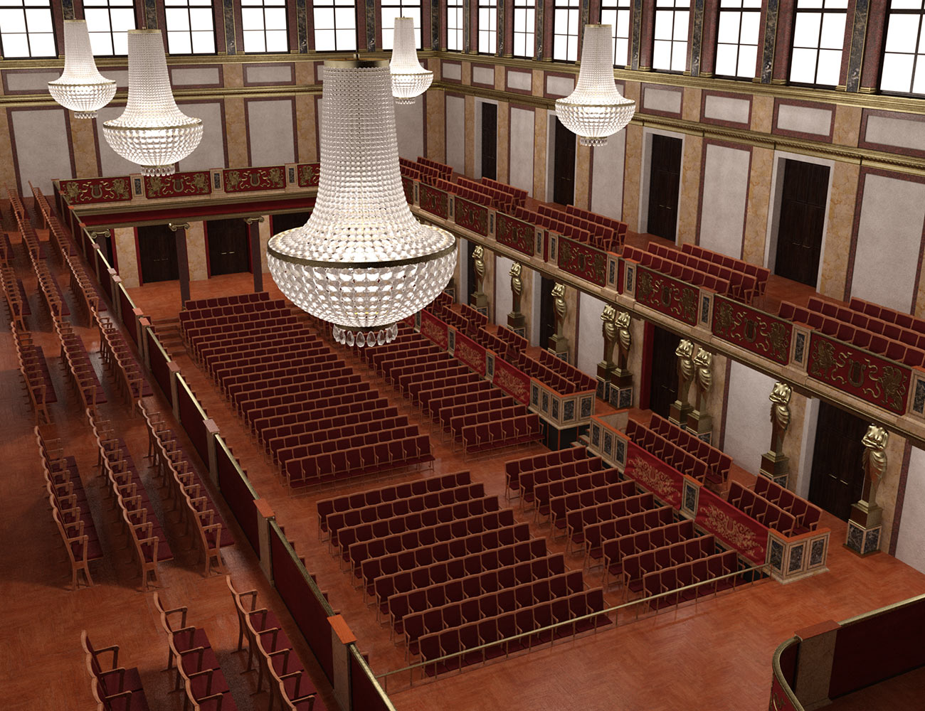 Golden Hall | Daz 3D