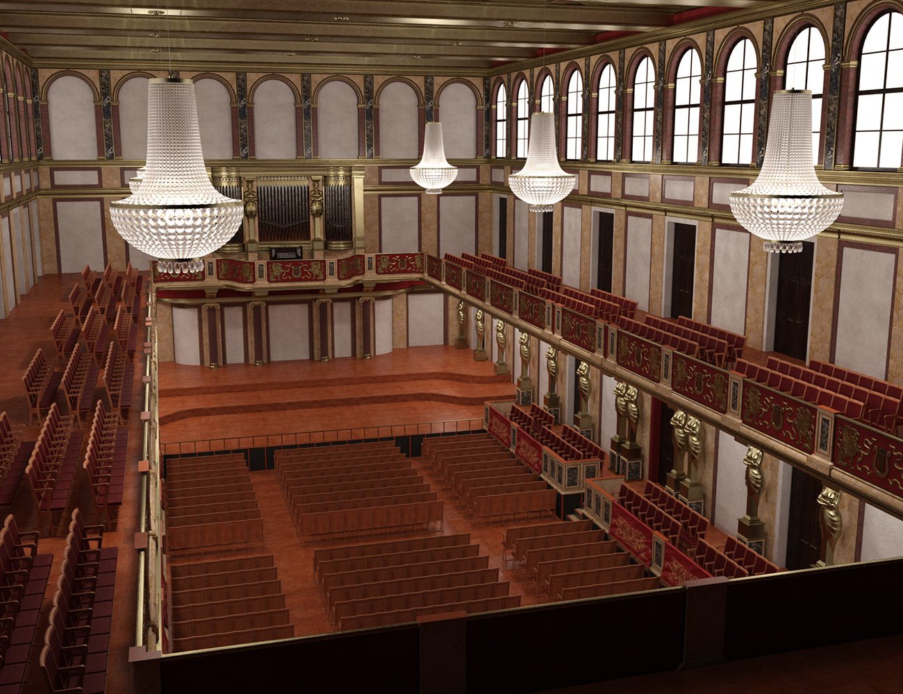 Golden Hall | Daz 3D