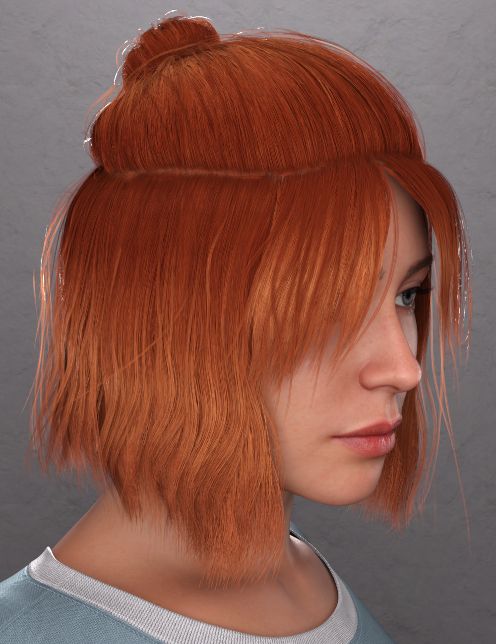 CL Half Bun Hair for Genesis 9 | Daz 3D