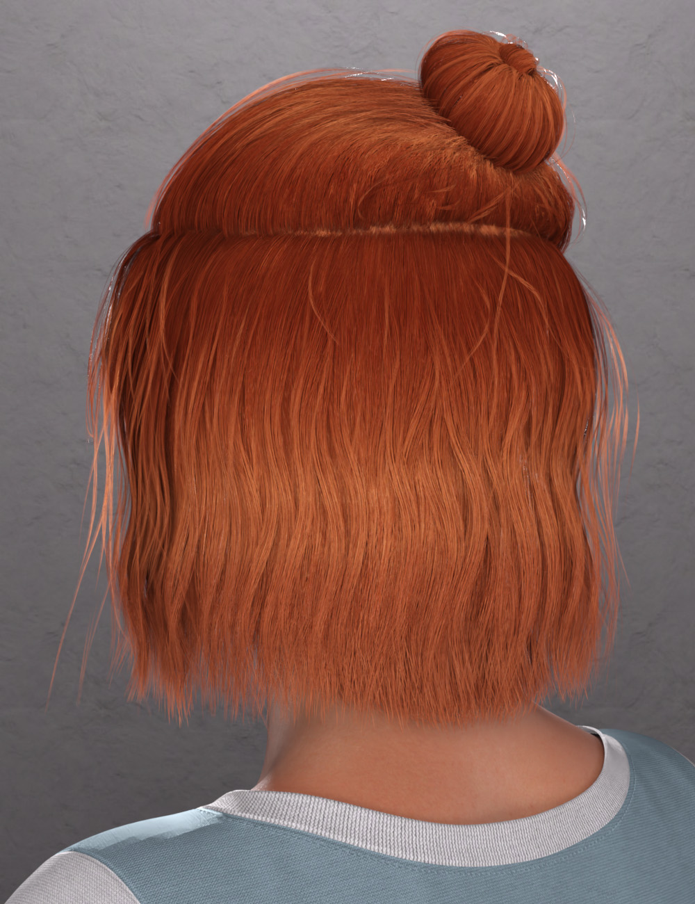 CL Half Bun Hair for Genesis 9 | Daz 3D