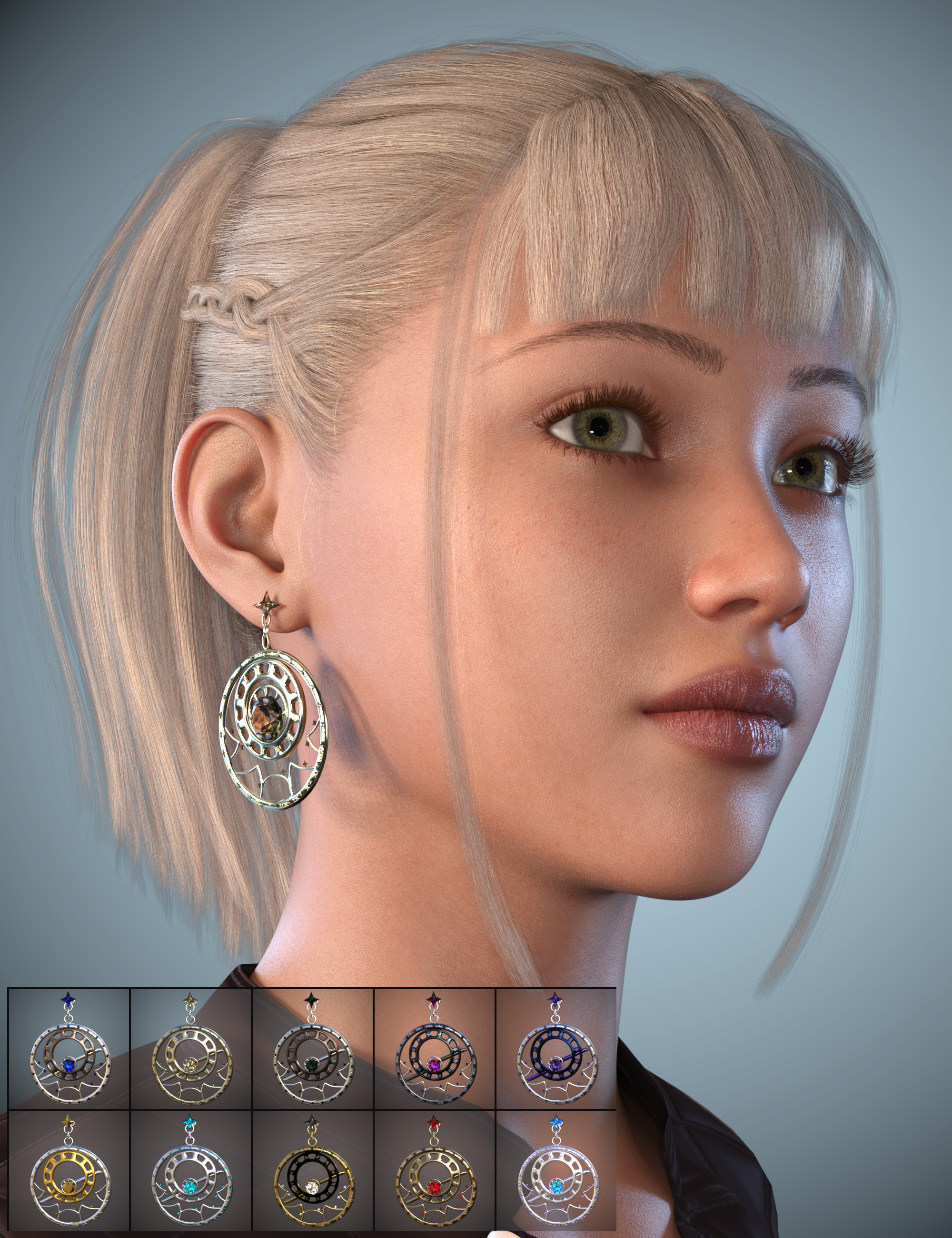 Quasar Hair for Genesis 9, 8 and 8.1 Female | Daz 3D