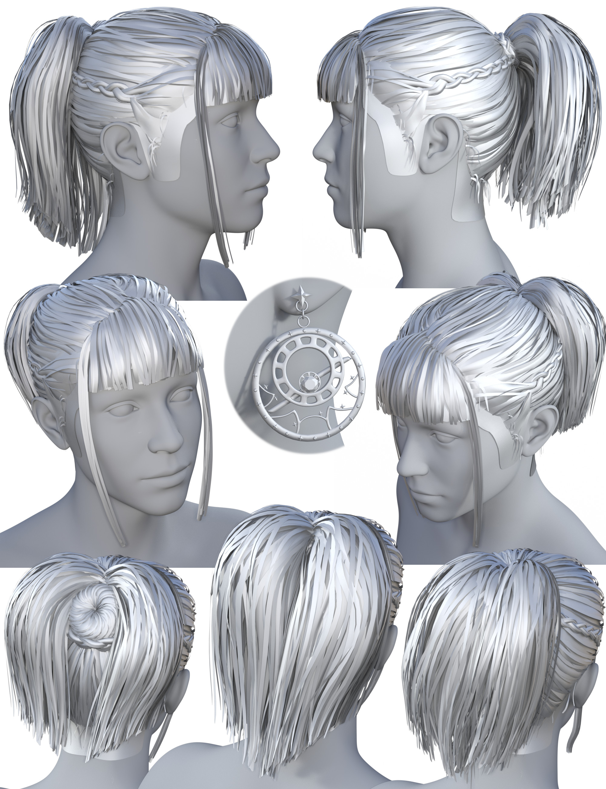 Quasar Hair for Genesis 9, 8 and 8.1 Female | Daz 3D