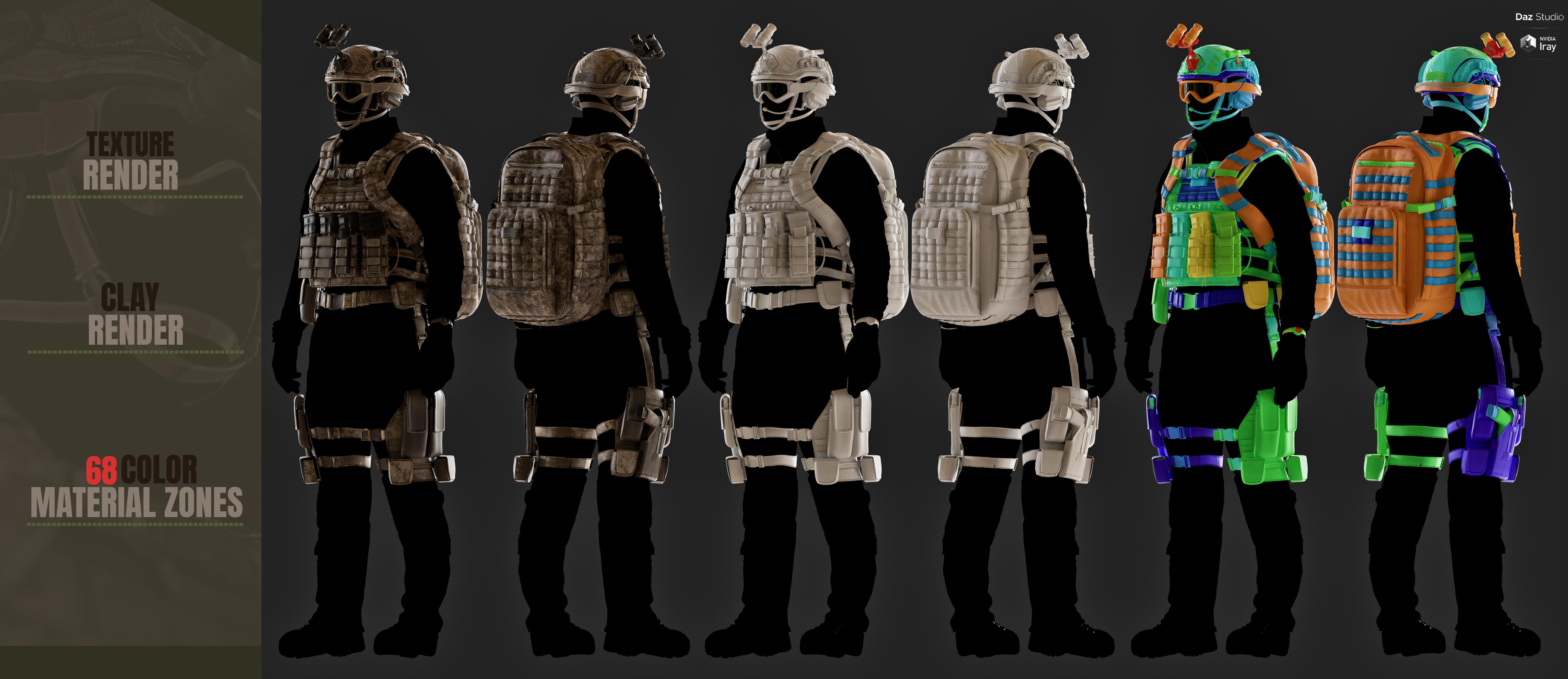 MI Modern Military Combat Accessories for Genesis 9 | Daz 3D