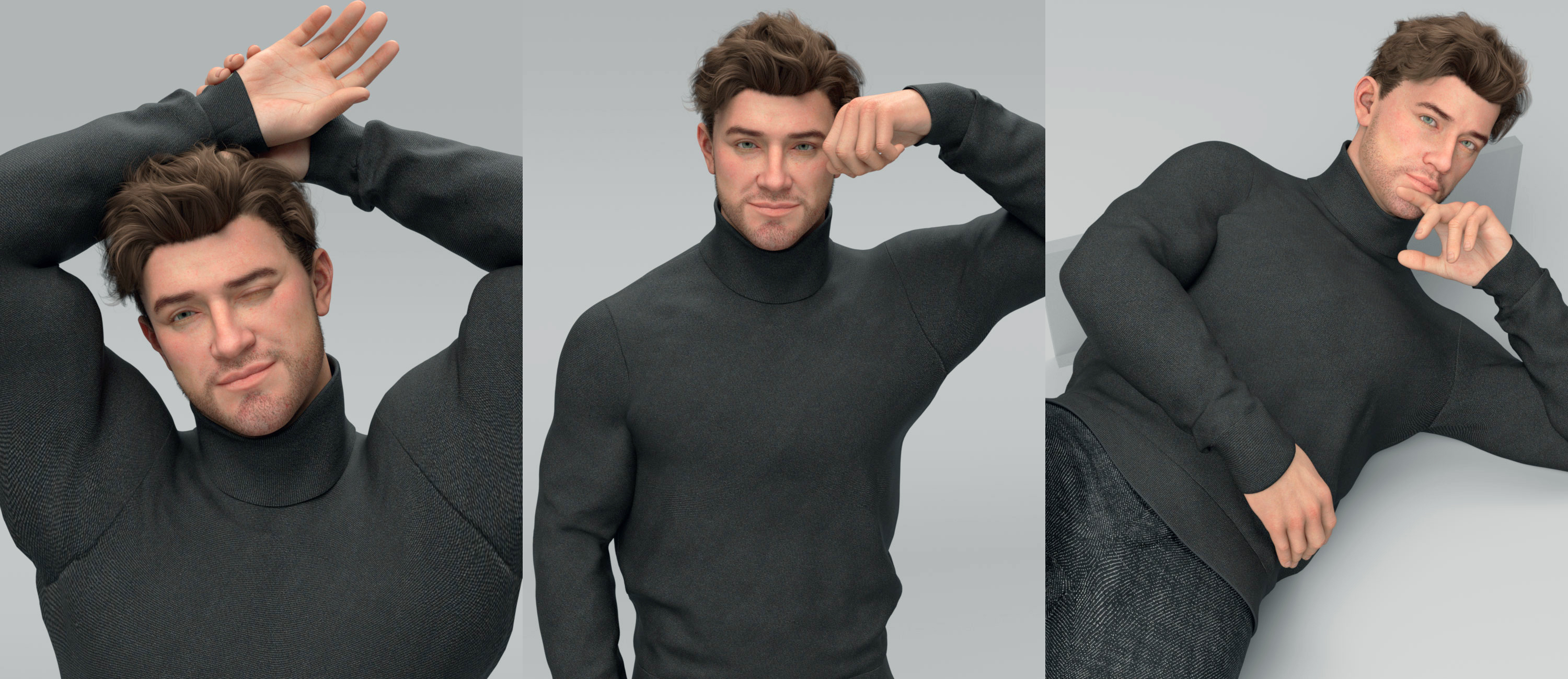 Portrait of You Poses for Genesis 9 Masculine | Daz 3D